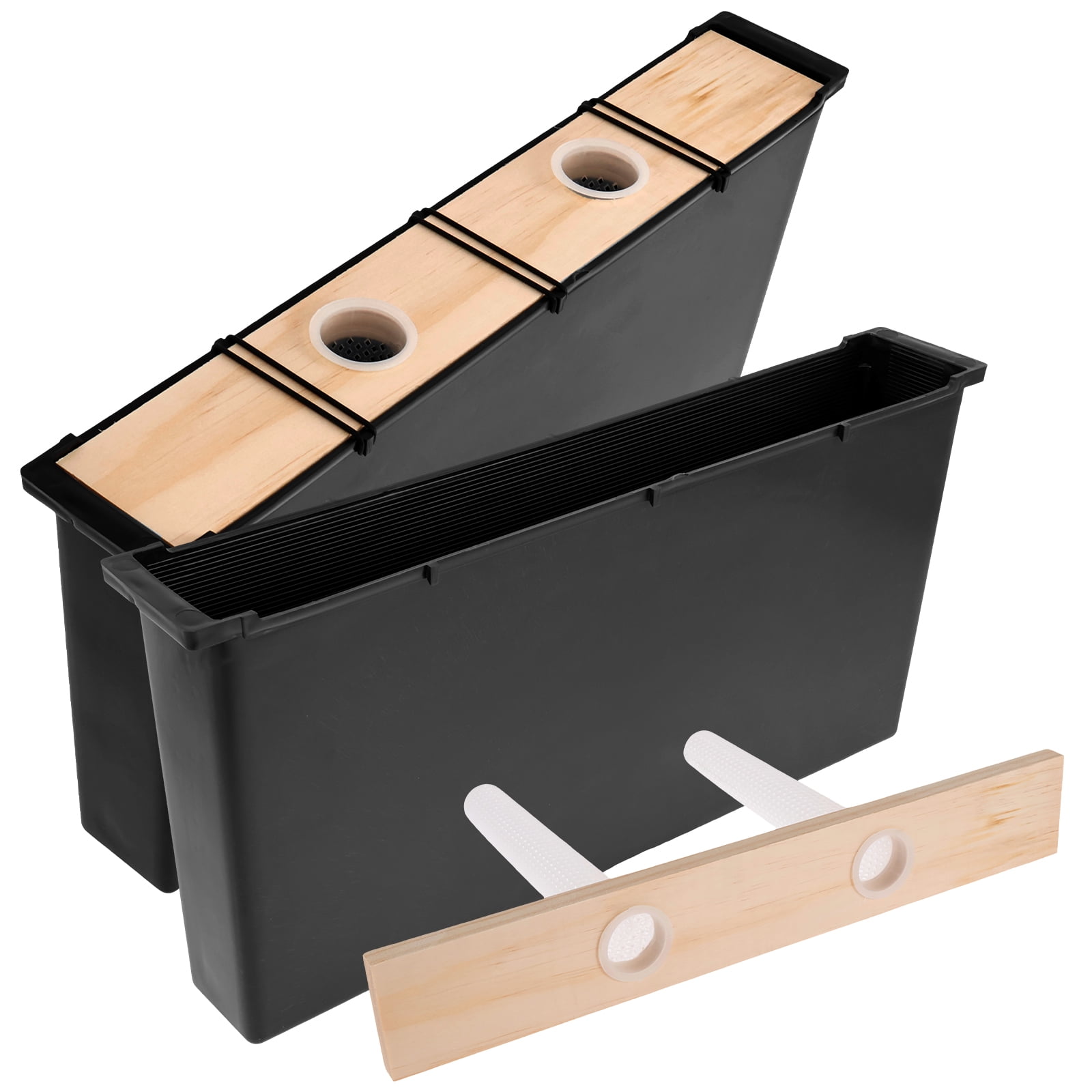 2Pcs Bee Feeder 6L Large Bee Hive Feeders Wooden Beehive Frame Feeder ...