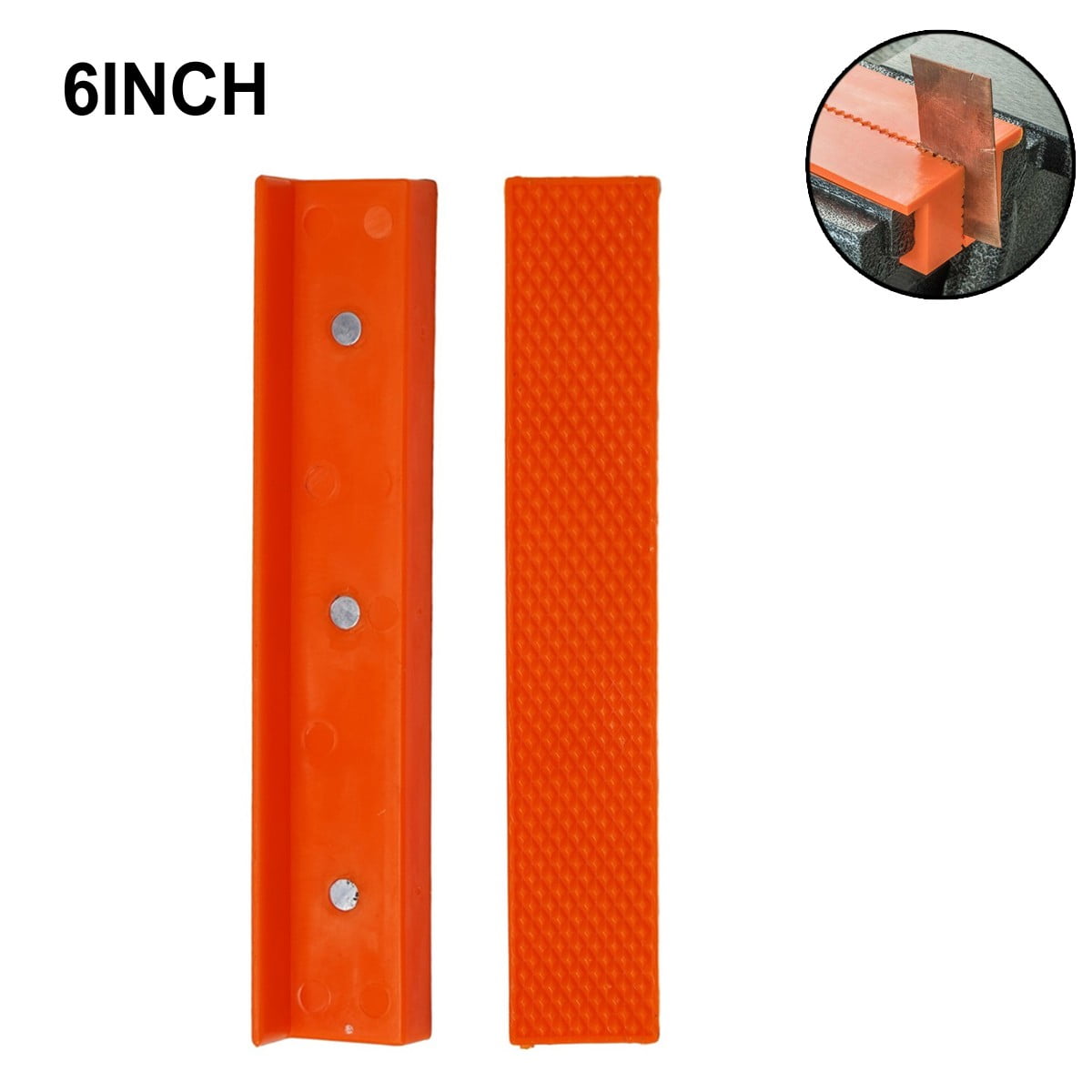 2Pcs Bench Vice Jaw Pads 4/5/6 Inch Magnetic Vise Protection Strip Jaw ...