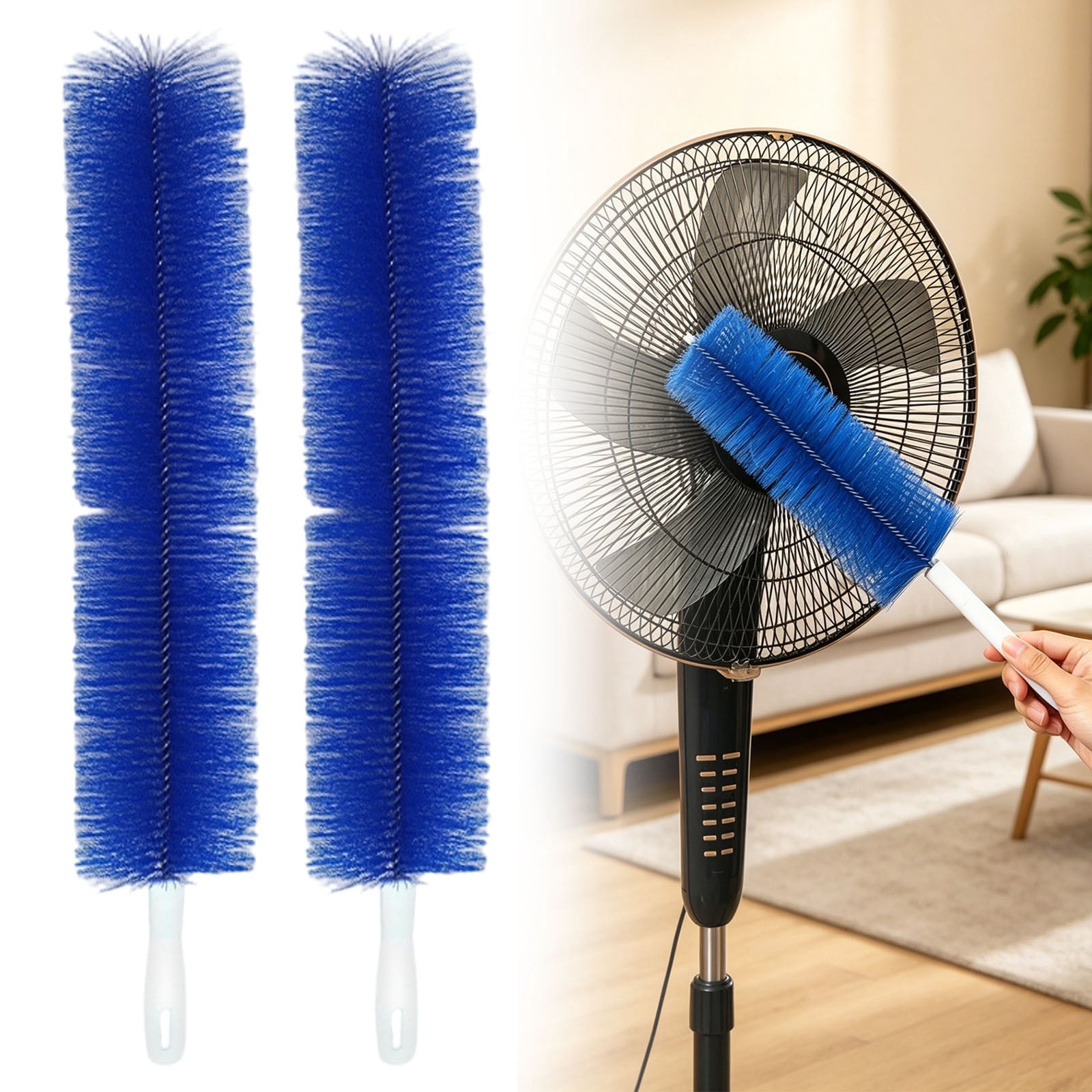 2Pcs Bendable Long Handle Cleaning Brush, Fan Cleaning Brush, Bendable ...