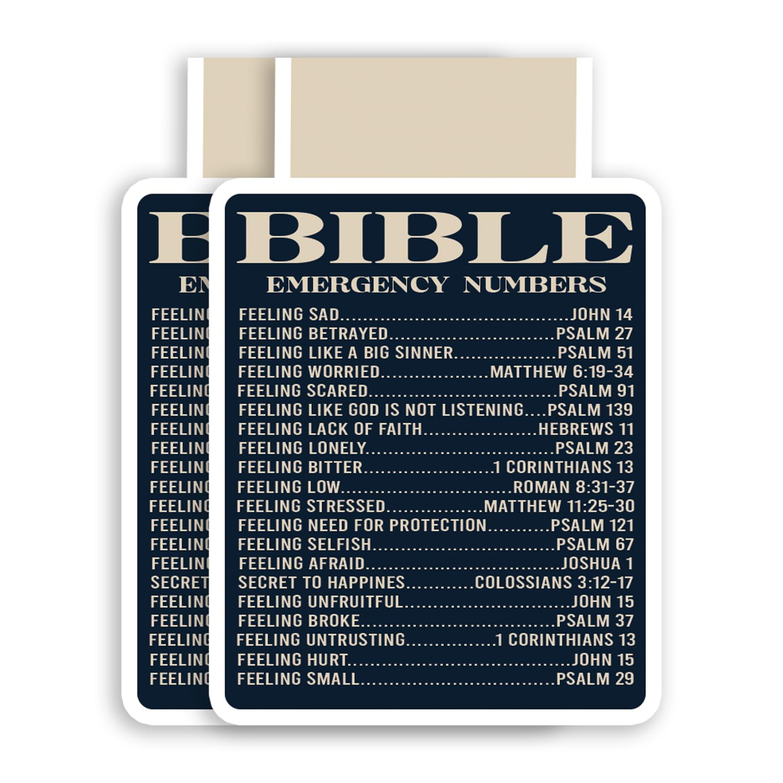 (2Pcs) Bible Emergency Numbers Magnetic Bookmark Bible Verses Book Page ...