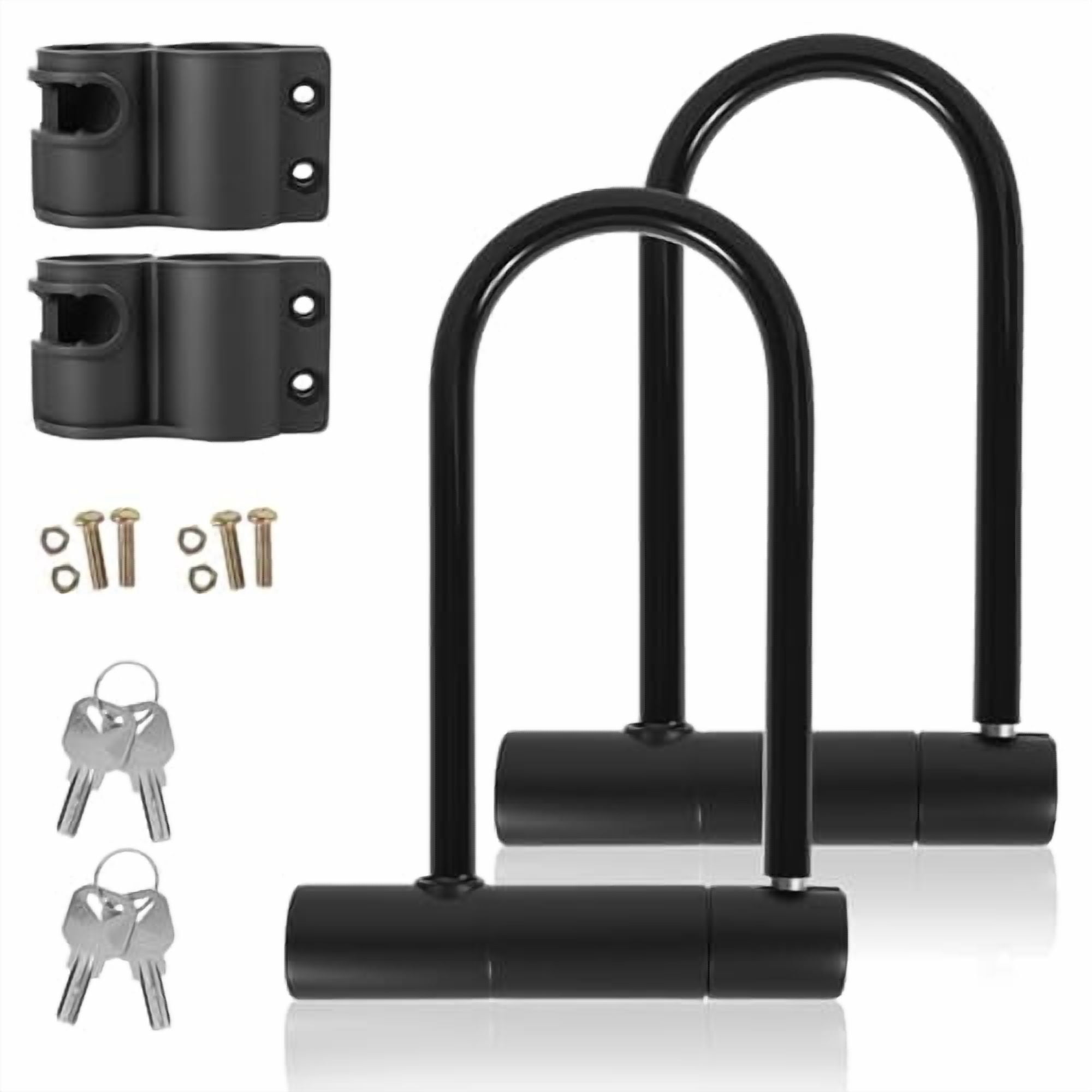 Hvxrjkn 2Pcs Heavy Duty Bicycle U-Lock, Hardened Security Lock for ...