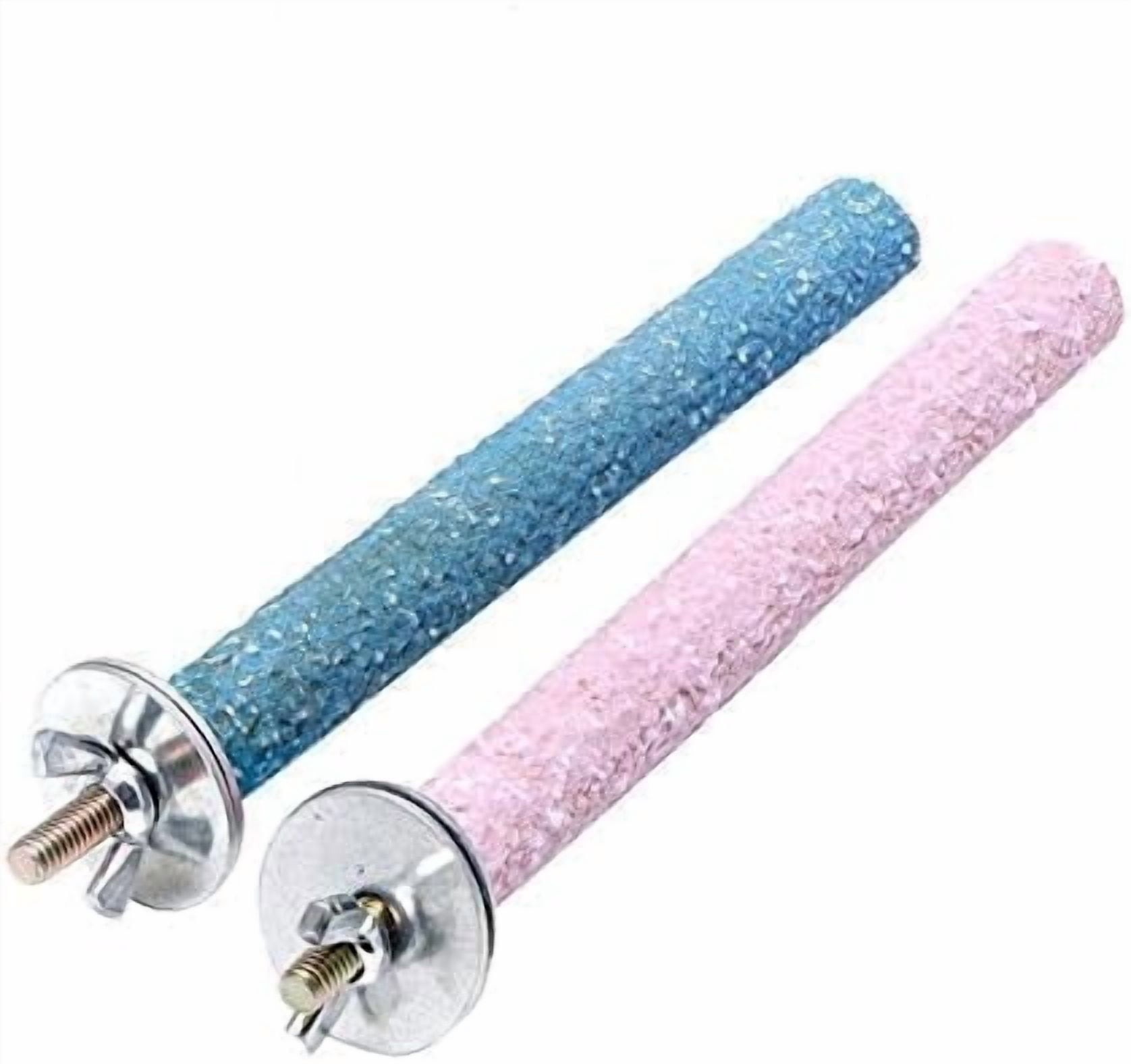 2Pcs Bird Perch Stand Toy, Wood Parrot Cage Accessories, Sanded Surface ...