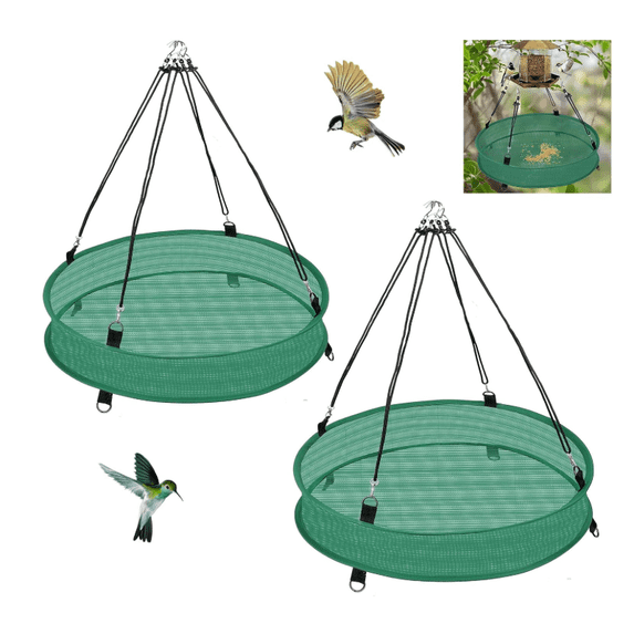 2Pcs Bird Catcher Tray for Hanging Bird Feeder Platform, Deep Birdseed ...