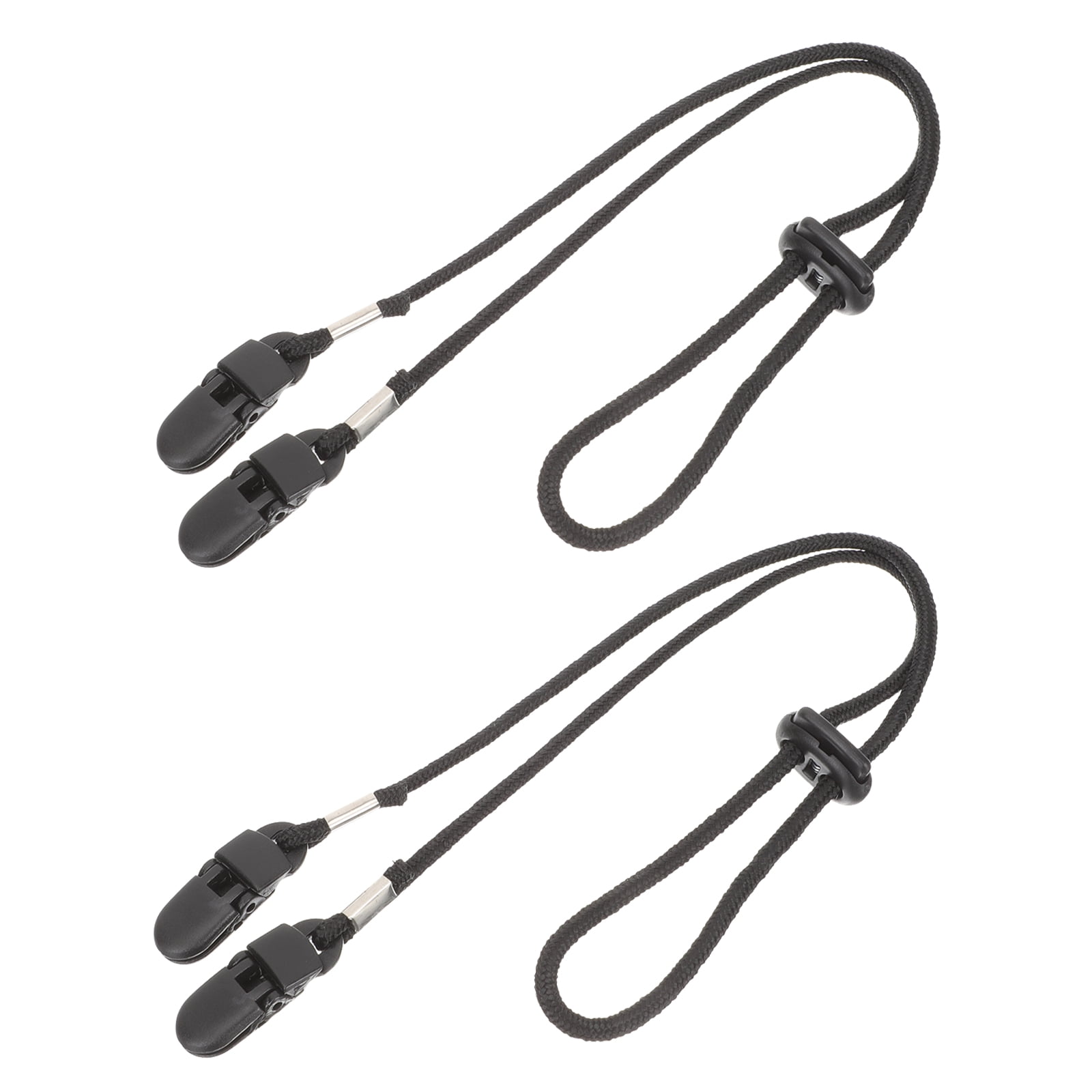 2Pcs Black Adjustable Hat Strap Clips Windproof Strap Clips Cap ...