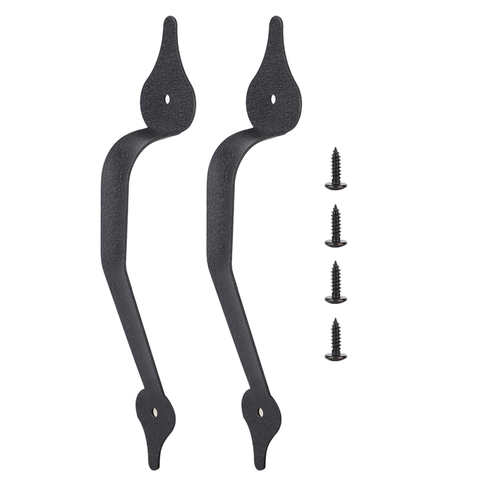 Neyseki 2Pcs Black Carbon Steel Hardware Closet Garage Sliding Door ...