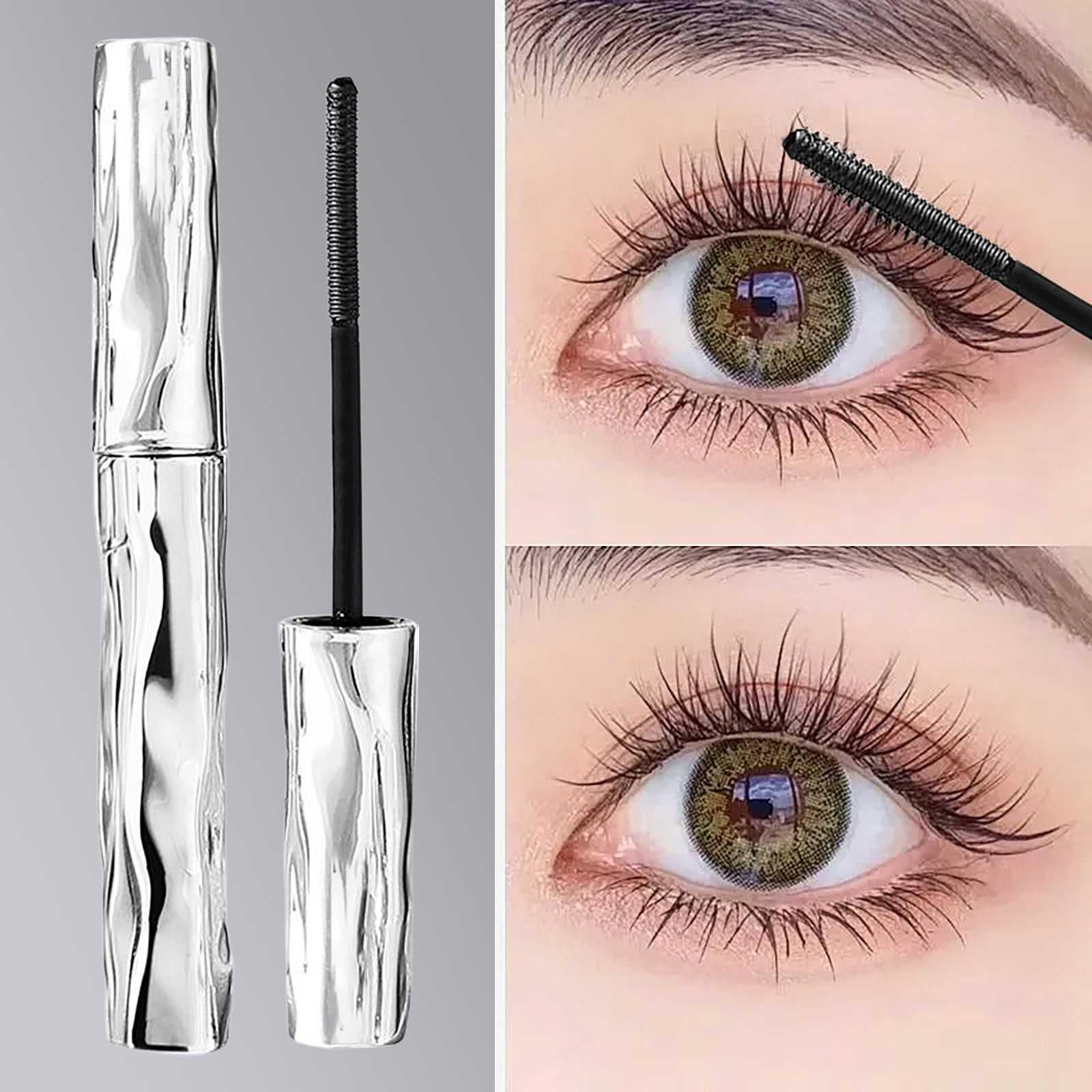 2Pcs Black Curling Iron Mascara, Iron Wand Mascara, Washable Metal Wand ...