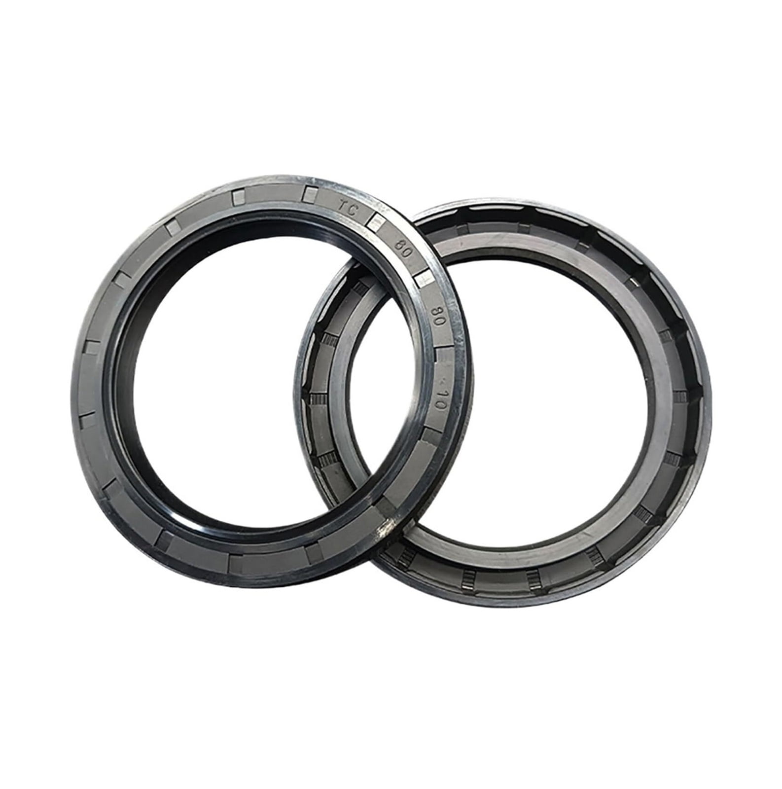 2Pcs Black ID TC/FB/TG4 Skeleton Oil Seal Rings Double Lip Seal Gasket ...