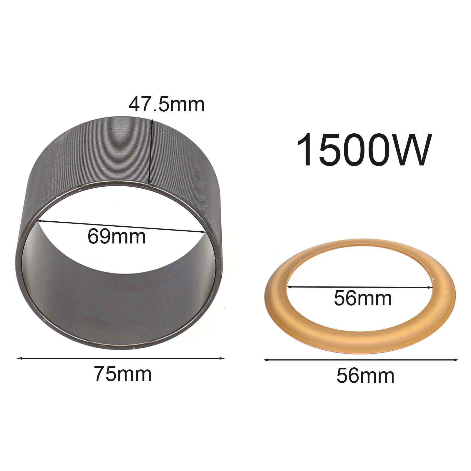 2Pcs Black Oil-Free Mute Air Compressor Cylinder Sleeve Piston Cylinder ...