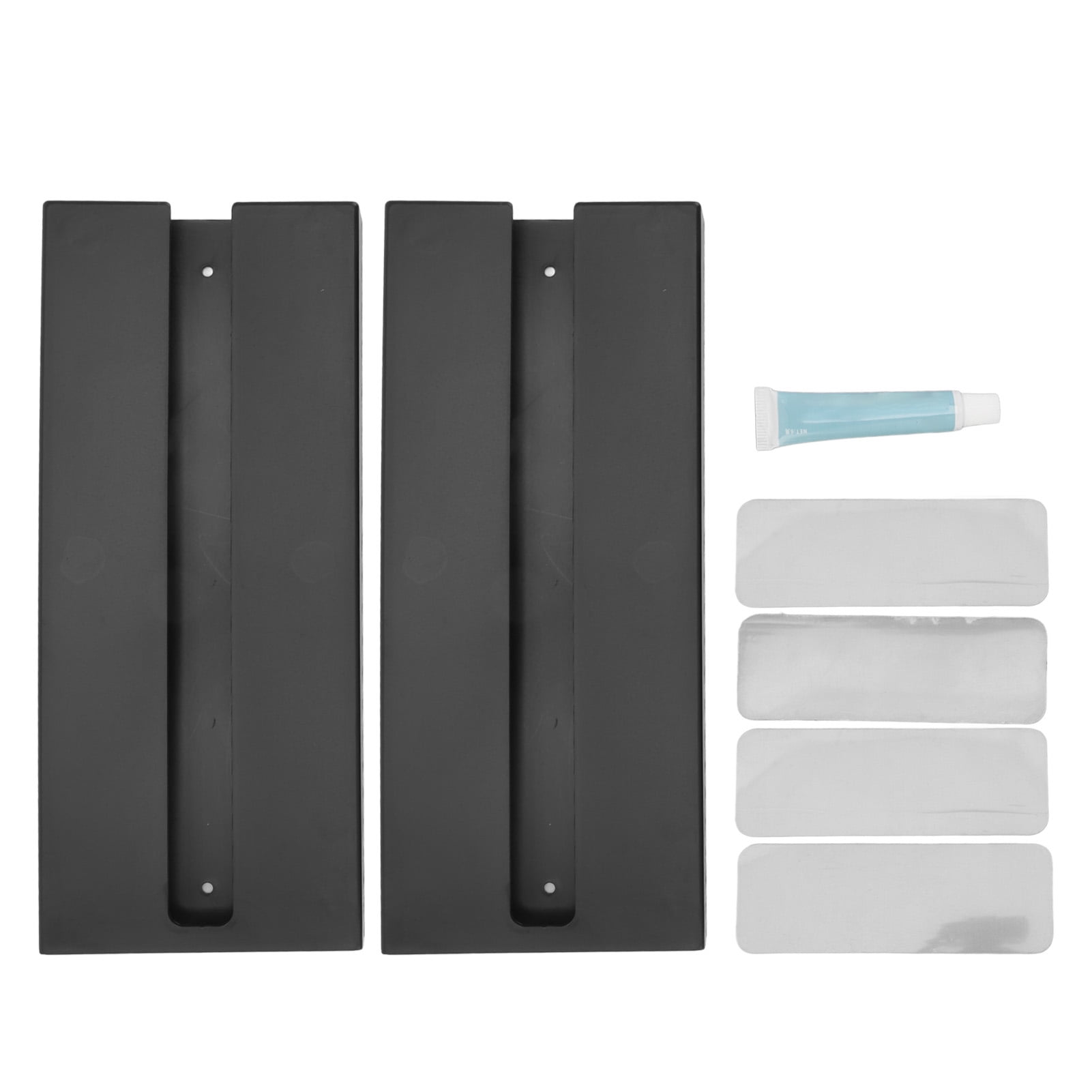 2pcs Black Red Wine Glass Holder Self Adhesive Plastic Wine Glass Rack Hanging Shelf For Bar