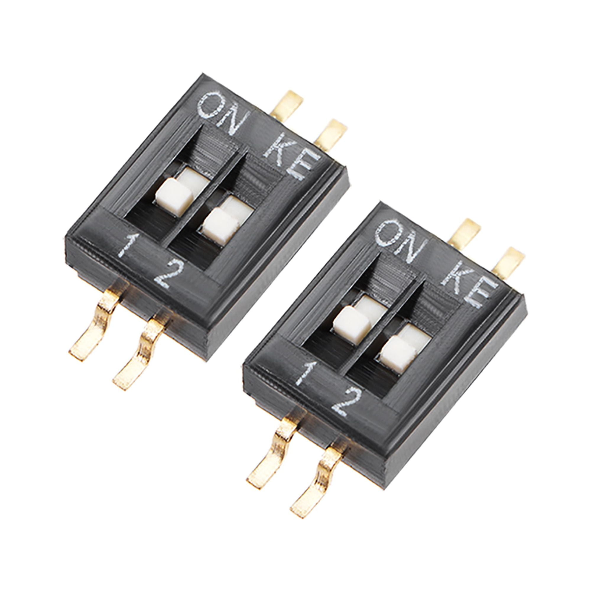 2Pcs Black Surface Mounted Devices DIP Switch 1-2 Positions 1.27mm ...