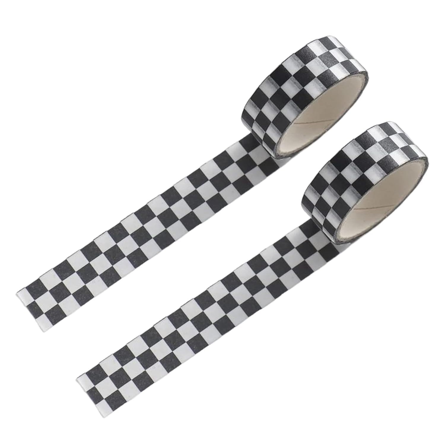 2Pcs Black and White Checkered Ribbon,Compact Checkerboard Pattern ...
