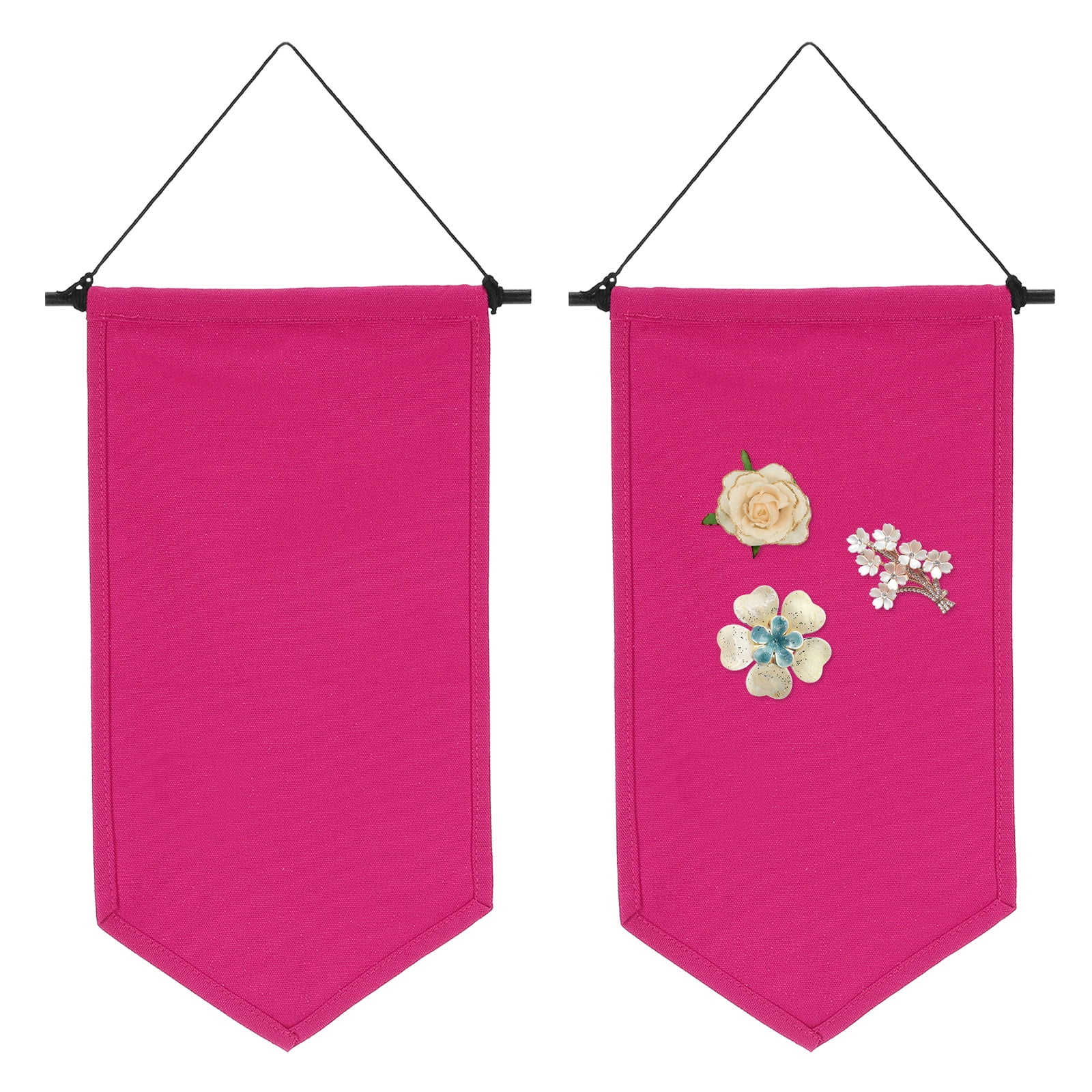 Uxcell 2Pcs Blank Canvas Banners, Pin Display Wall Banner for Home ...