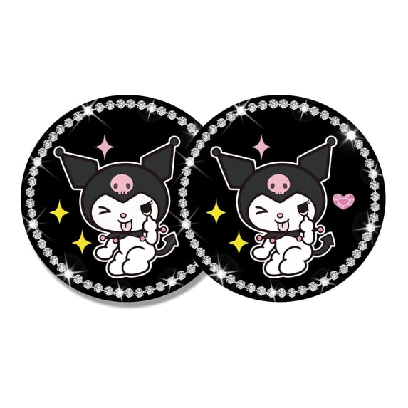 2Pcs Bling Car Cup Coaster, 2.75 Inch Cute Universal Silicone Non-Slip ...