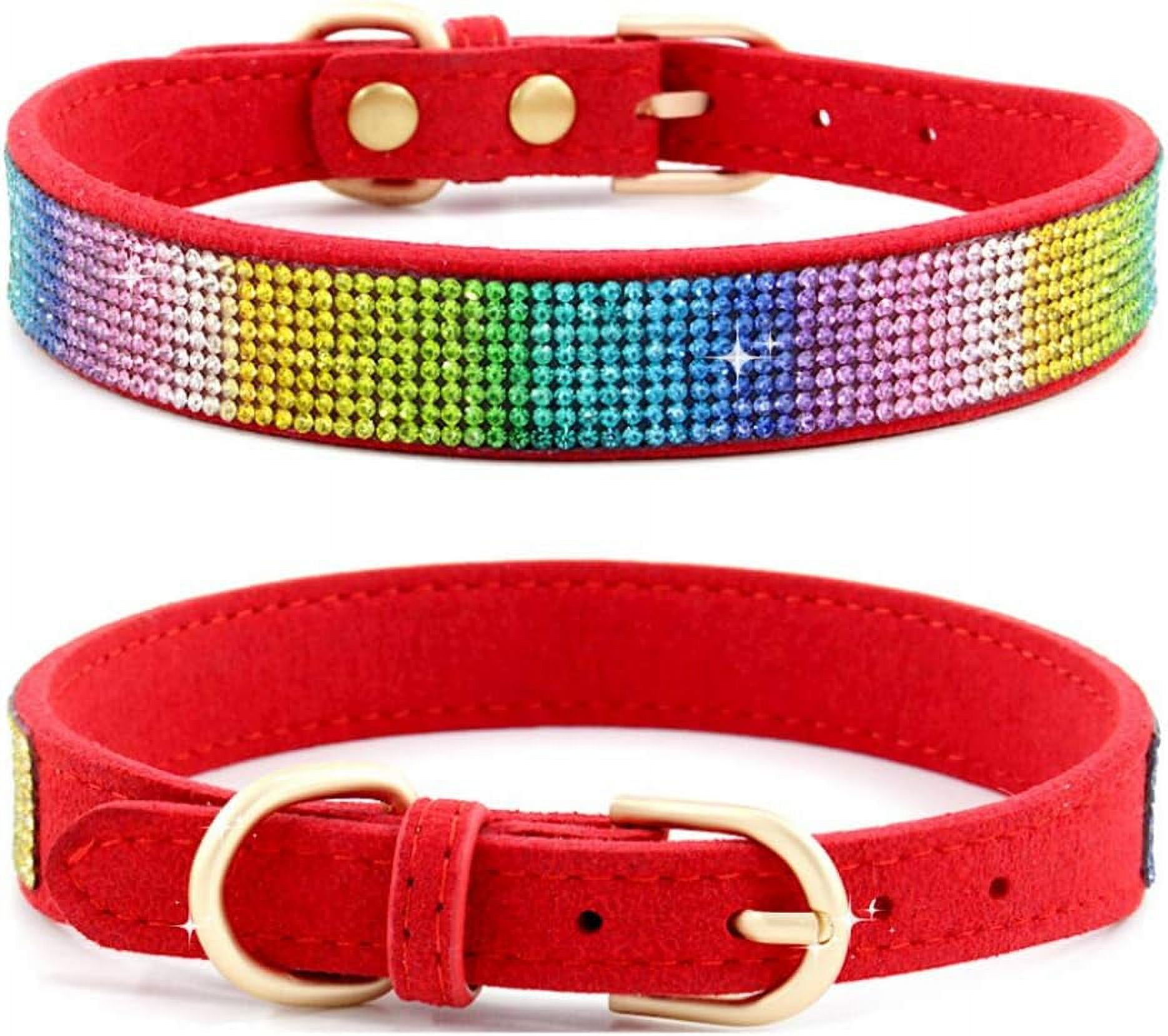 2Pcs Bling Cat Collar, Rhinestone Dog Collars Girl Diamond Puppy Collar ...