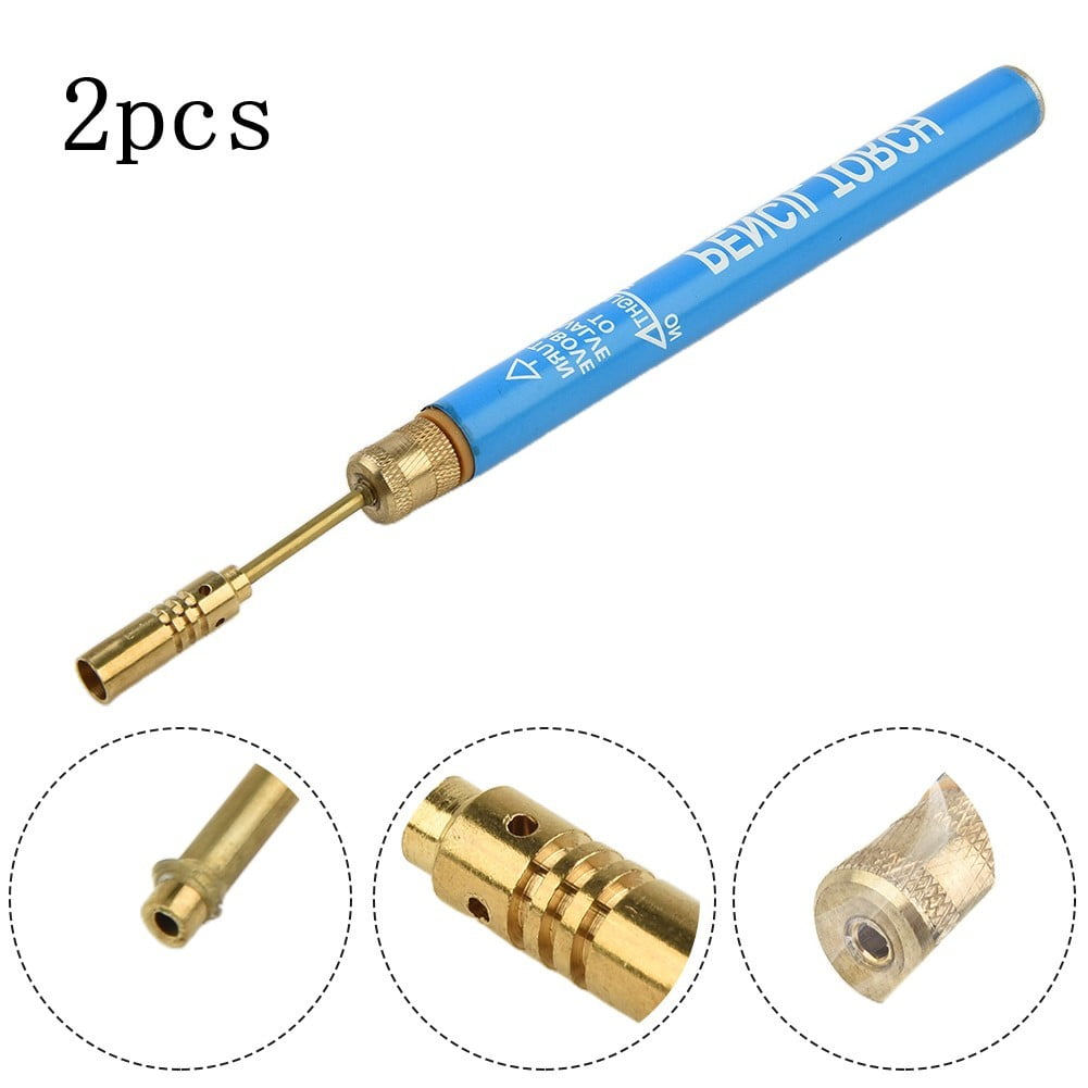 2Pcs Blue Cordless Refillable Butane Gas Micro Pencil Soldering Iron ...