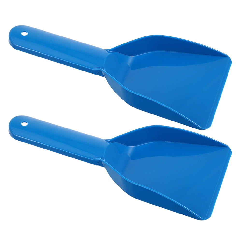 2Pcs Blue Large Scoop Shovel and Ice Scraper Set for Snow Removal and ...