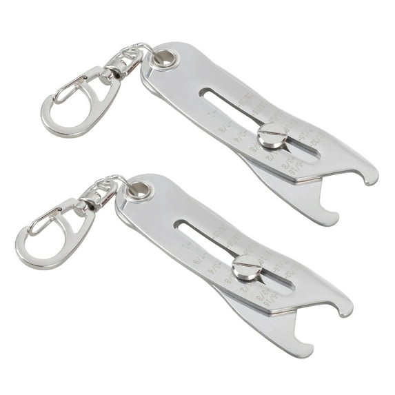 2Pcs Bolts Size Finder Keychains Portable Nut and Bolts Thread Gauge ...
