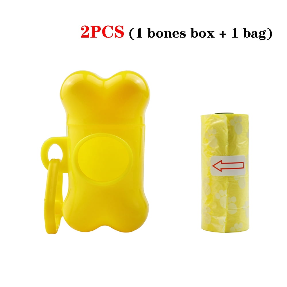 2Pcs Bone Shaped Poop Bag Dispenser Pet Dog Waste Bag Holder Plastic ...