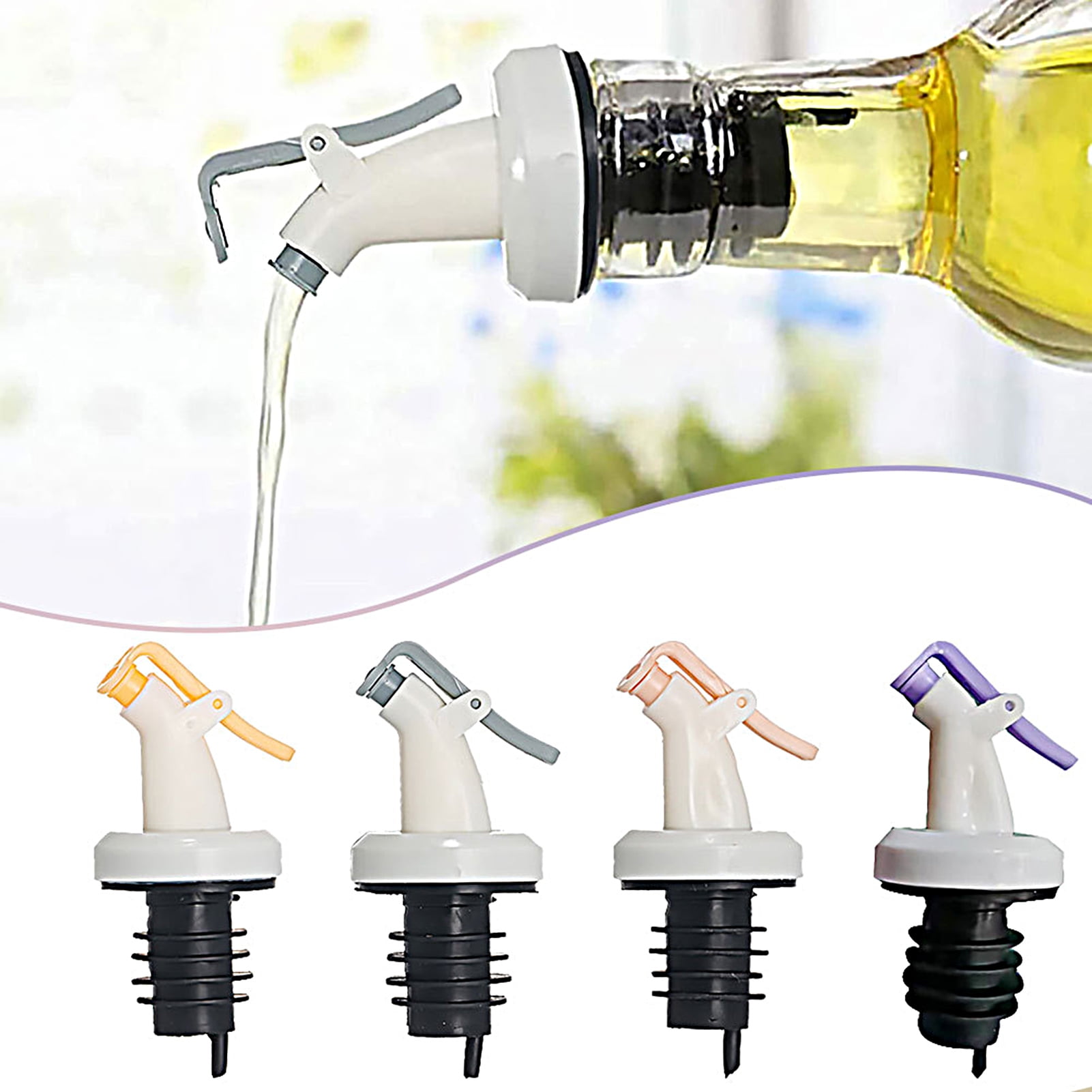 2Pcs Bottle Stopper Reusable Sealed Press-type Leak Proof Multi-Purpose ...