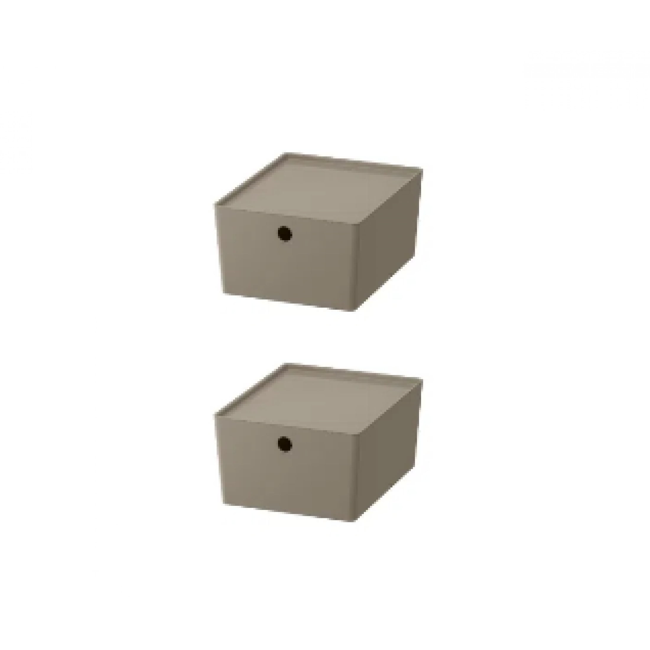 2Pcs Box with lid, dark gray-beige, 10 ¼x13 ¾x6 inch,Storage boxes ...