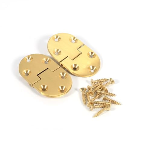 2Pcs Brass Butler Tray Hinge Set, Round 90 Degree 2-1/2 Inch x1-1/2 ...