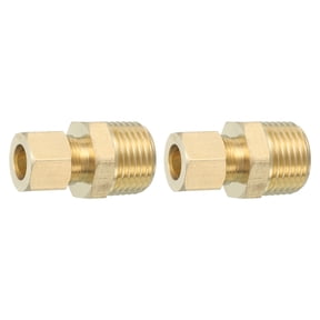 Uxcell Brass Flare Cap 3/8" Flare Female Flared Tube Fitting Nut ...