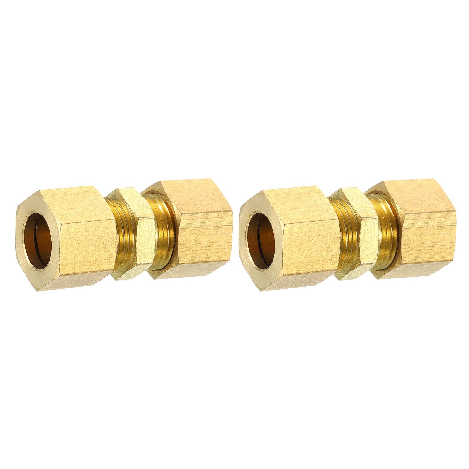 2Pcs Brass Compression Tube Fitting, 12.7mm Tube OD Connector, NPT ...