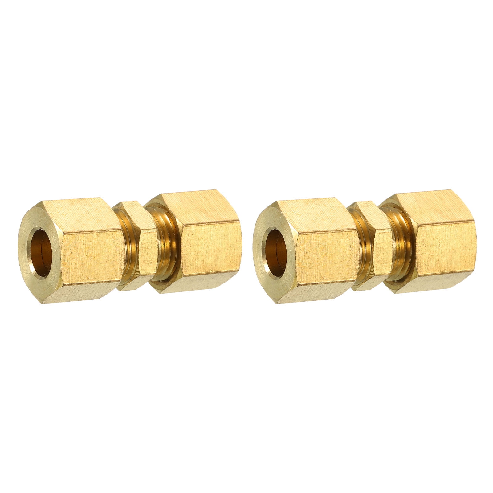 2Pcs Brass Compression Tube Fitting, 9.52mm Tube OD Connector, NPT ...