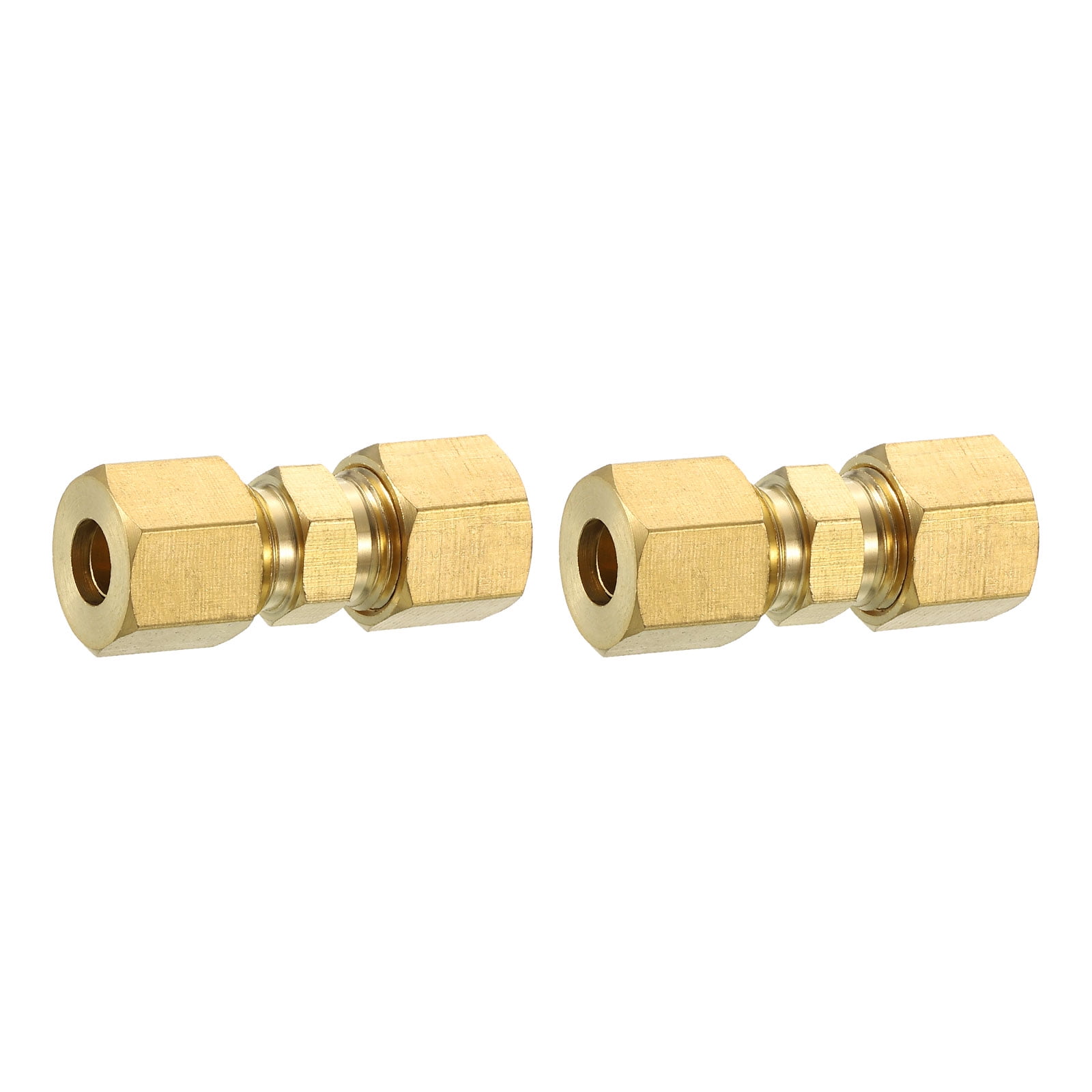2Pcs Brass Compression Tube Fittings, 6.35mm Tube OD Connector, NPT ...