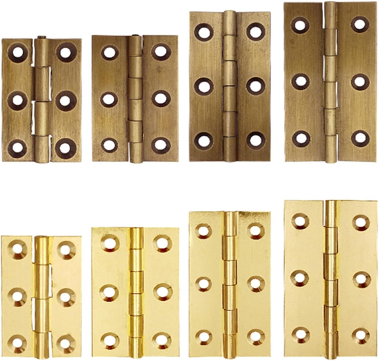 2Pcs Brass Door Hinges 1/1.5/2/2.5/3 inch Furniture Cabinet Drawer Door ...