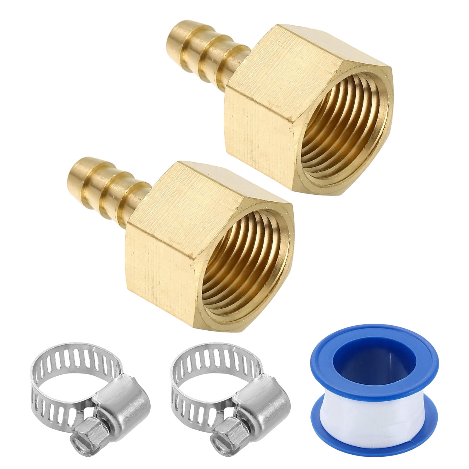 2Pcs Brass Hose Barb Fittings, 5/16" Barb x 1/2" NPT Female Hose Connector - Walmart.com