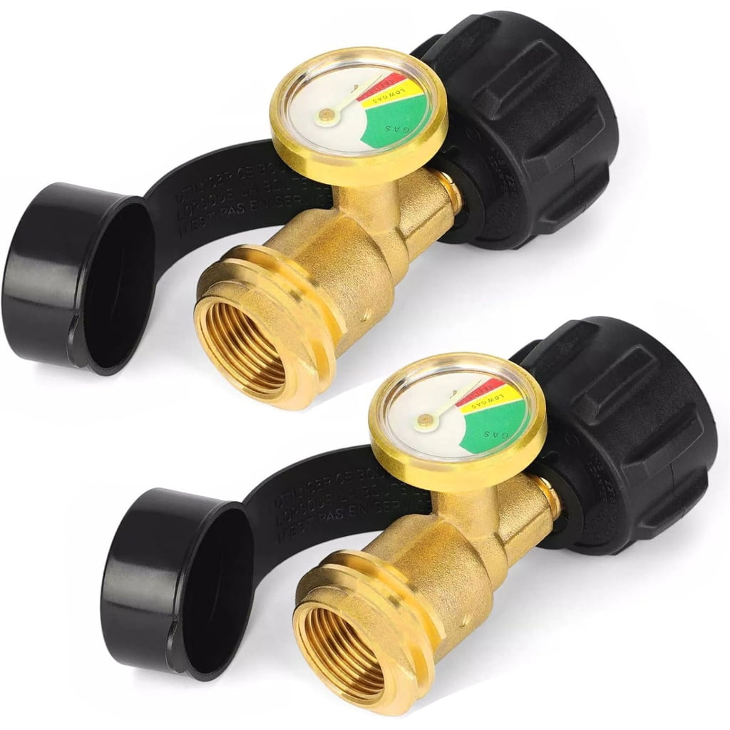 2Pcs Brass Leak Detector Levels Indicators Cylinder Tanks Levels ...