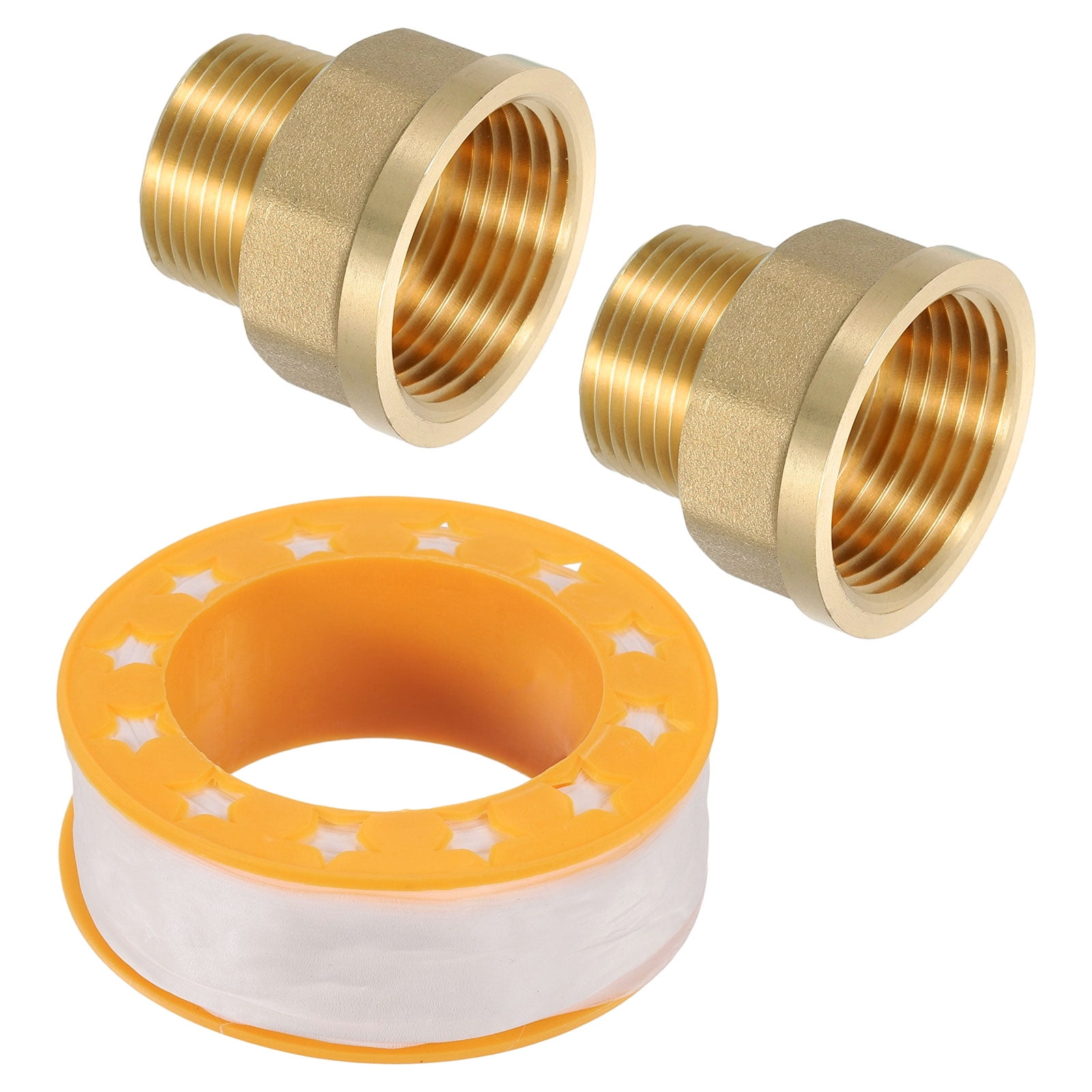 2Pcs Brass Pipe Fittings, 3/4" NPT Male x 1" NPT Female Hex Nipple Converter - Walmart.com