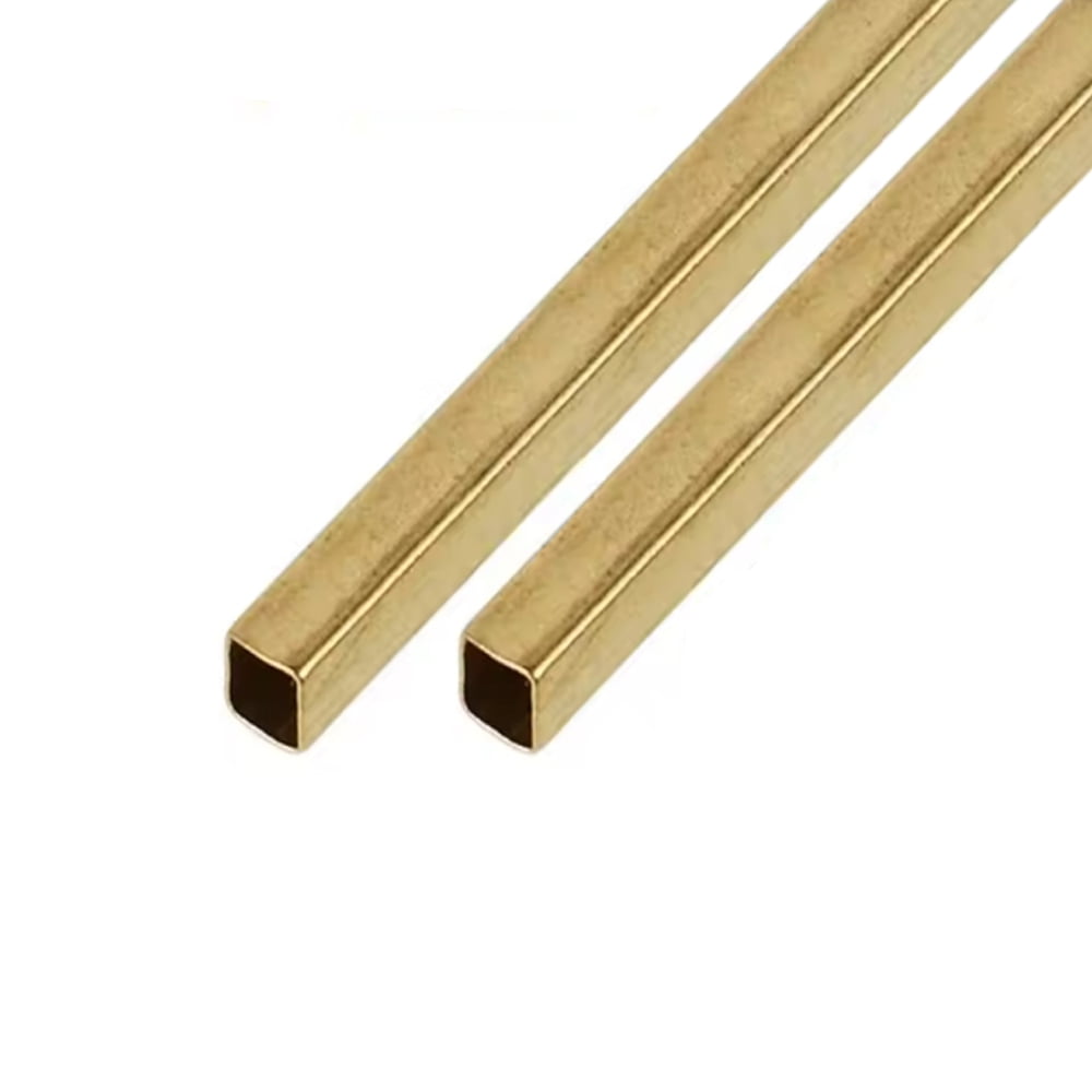 2Pcs Brass Square Tube - 6*6mm (0.039" Wall Thickness, 9.8" Length ...