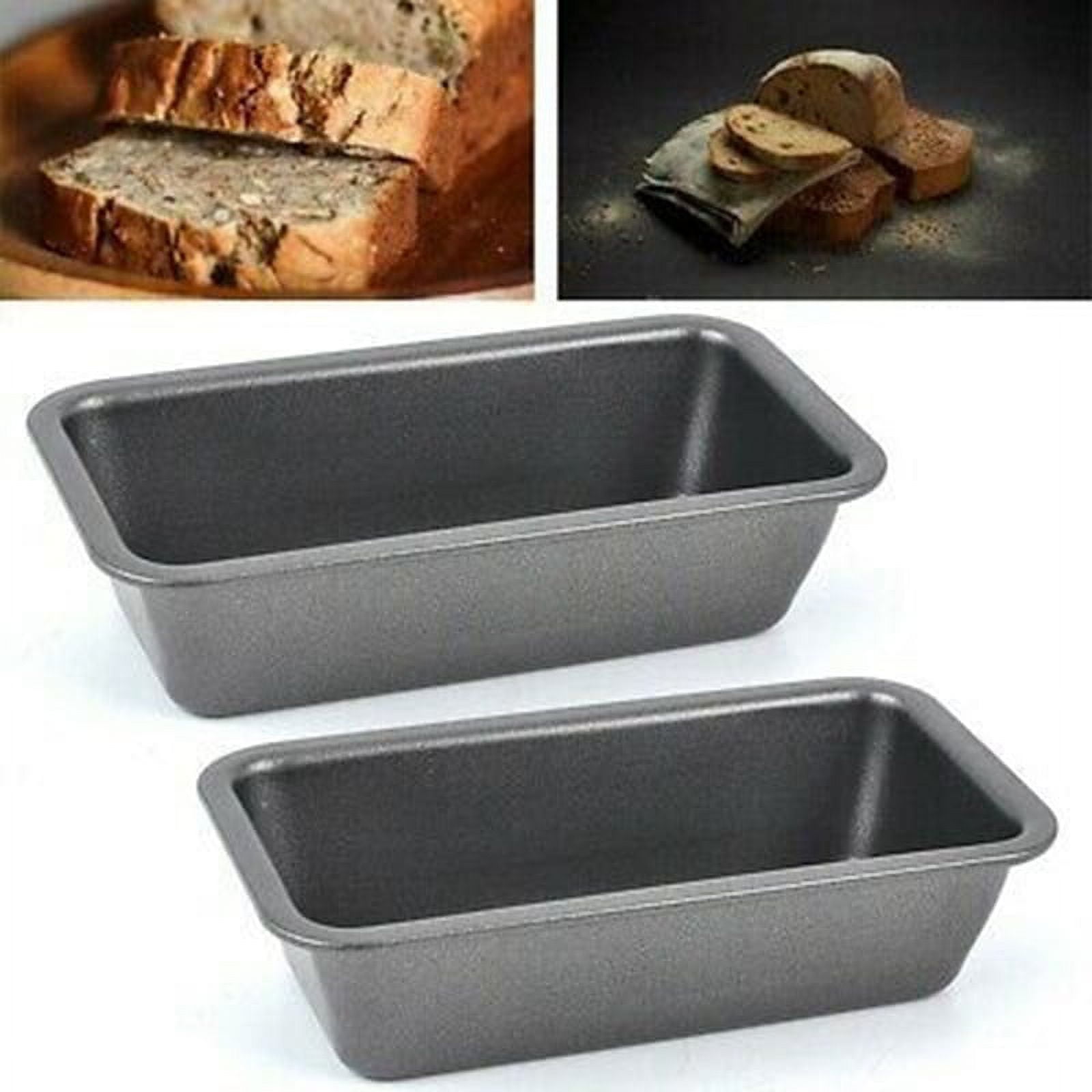 2Pcs Bread Pans for Baking Carbon Steel Loaf Pan Toast Mold - Walmart.com