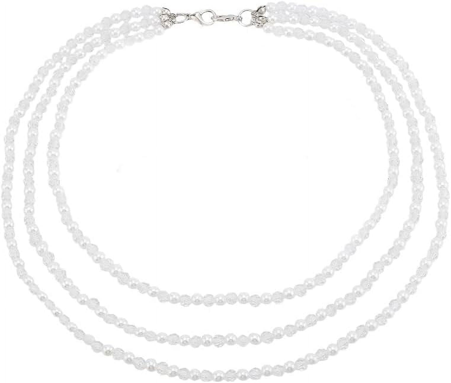 2Pcs Bridal Shoulder Chain 17.7 inch Pearl Beaded Shoulder Chain ...