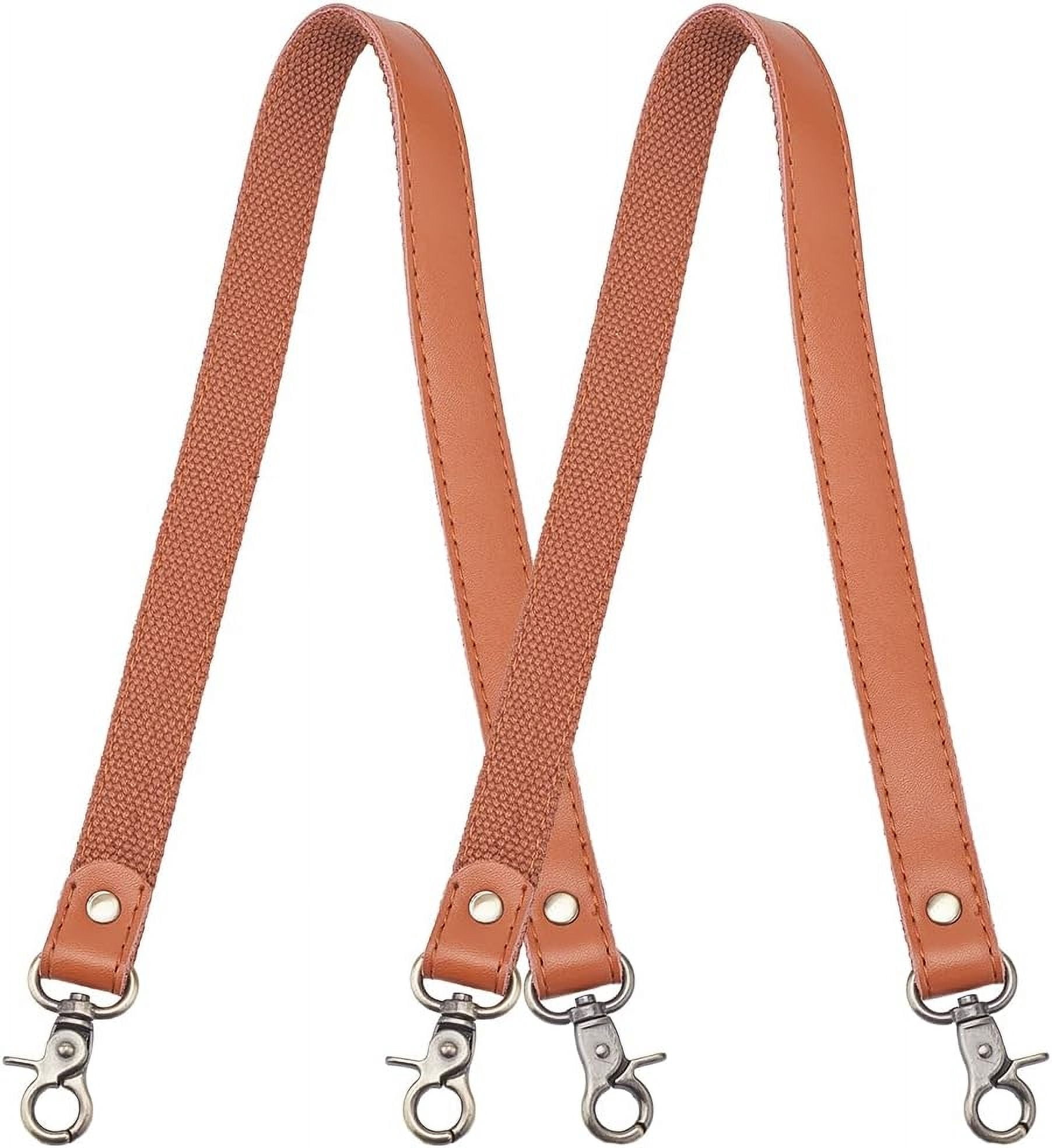 2Pcs Brown Purse Straps Leather Handbag Strap with Swivel Clasps ...