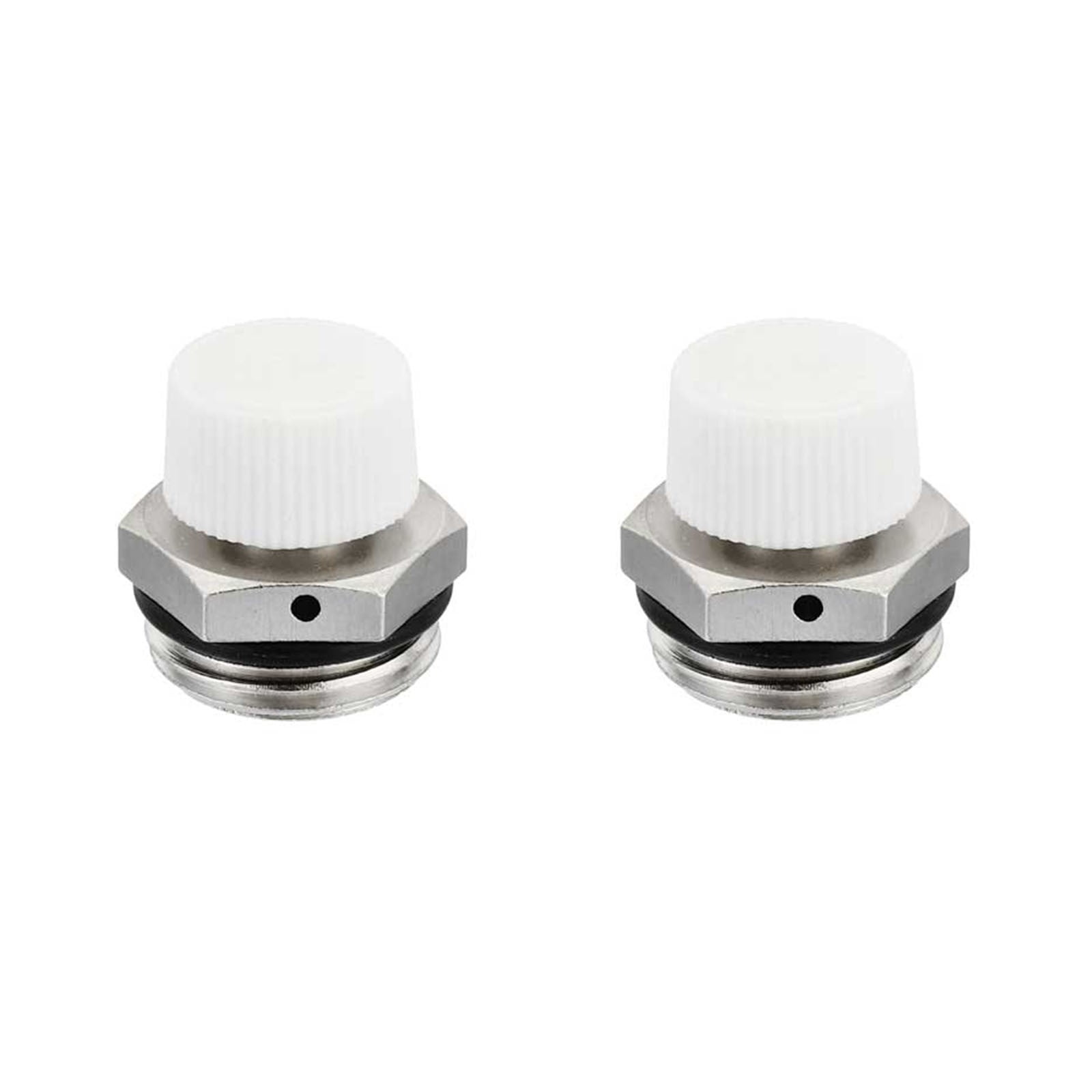 2Pcs BSP Male Thread Nickel Plated Brass Manual Radiator Air Vent Plug ...