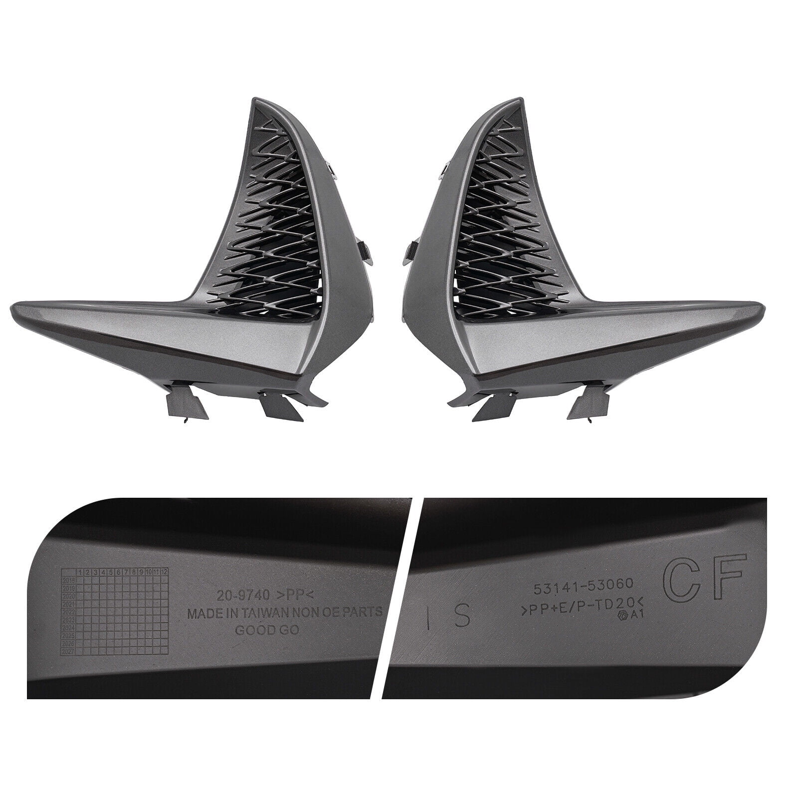 2Pcs Bumper Grille for 2017-2020 Lexus IS300 LX1039124 LX1038124 Left ...