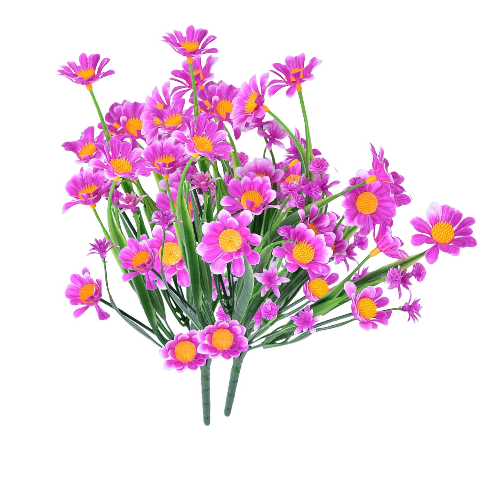 2Pcs Bundles Artificial Mums Fall Flowers for Outdoors Plants, Outside ...