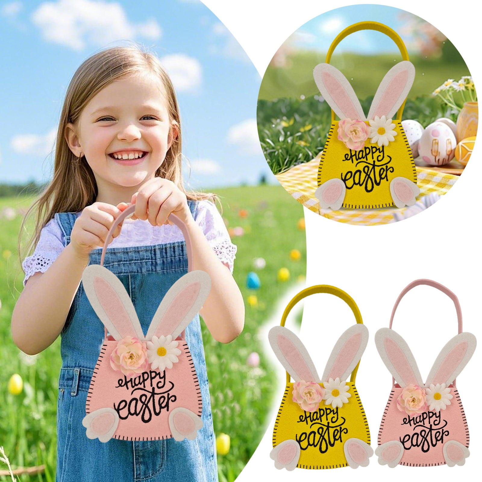 2Pcs Bunny Easter Set Gift Easter For Teens Boys Girls Kids Easter Eggs ...