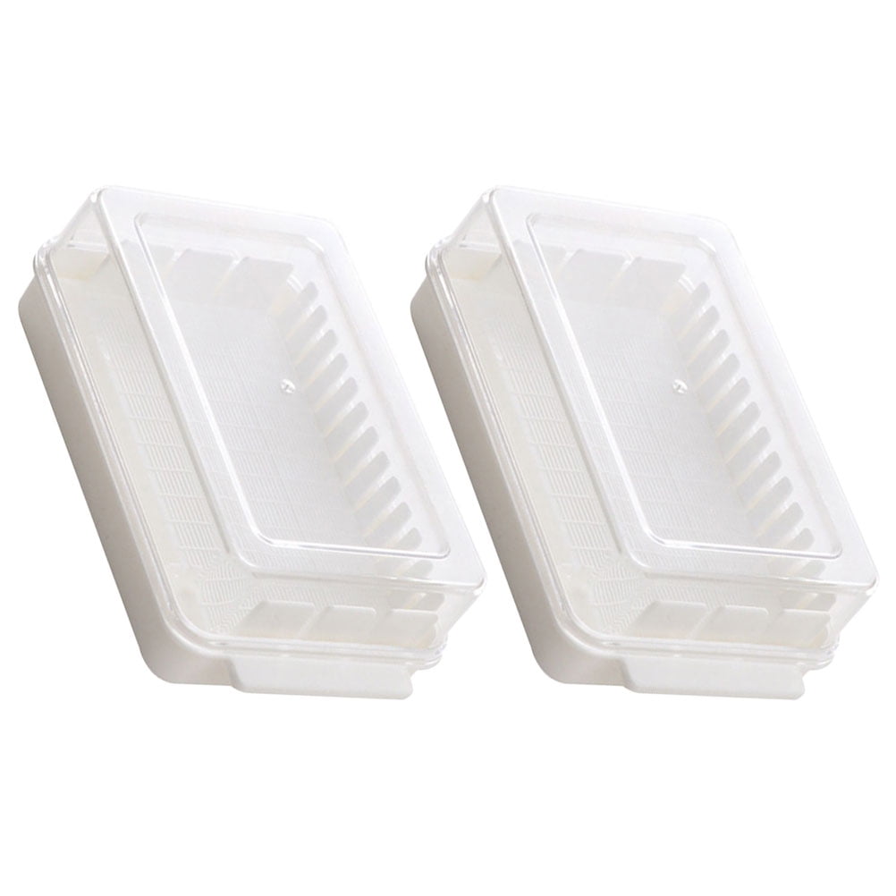 2Pcs Butter Cutter Box Butter Dish with Lid Butter Slicer Box Butter ...