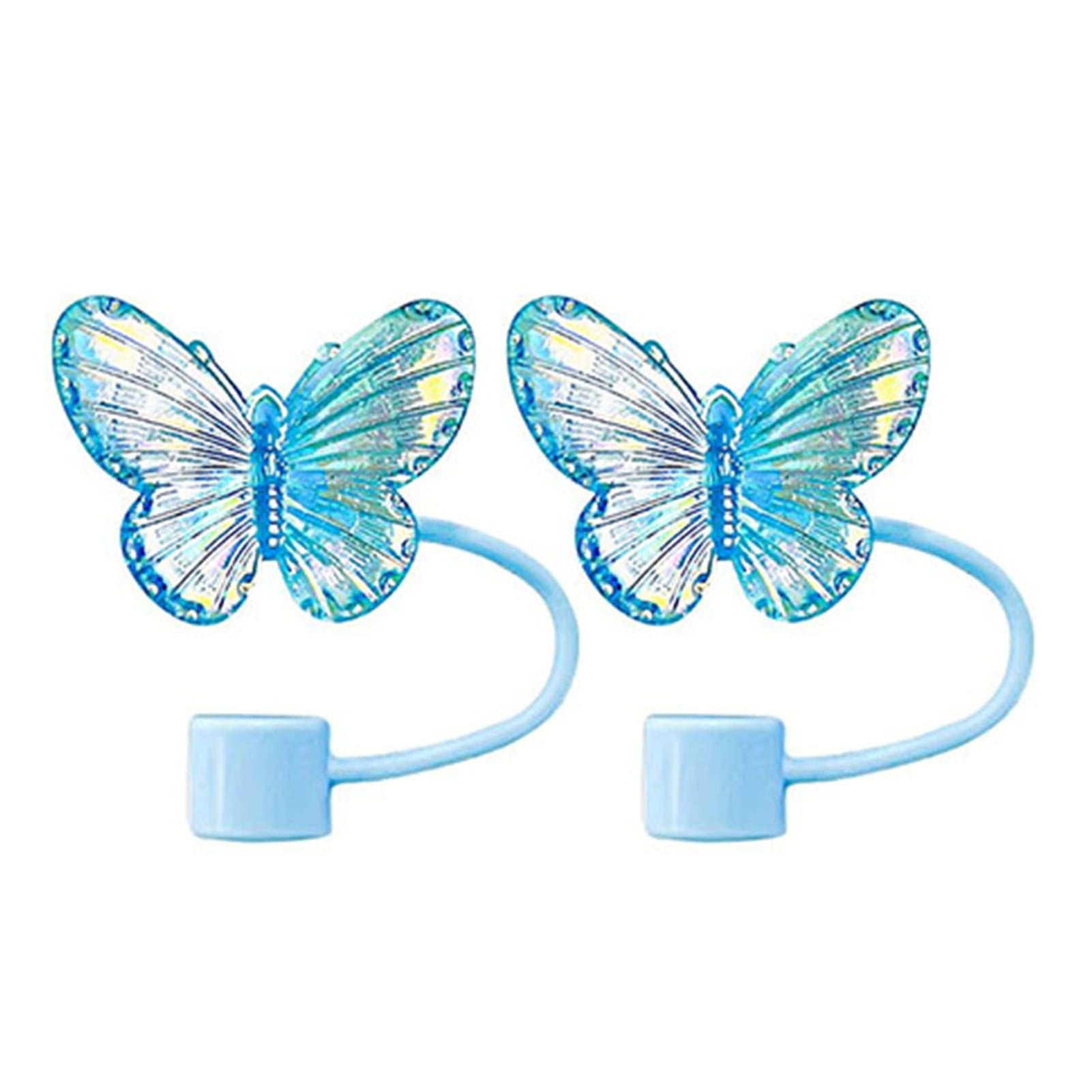 2Pcs Butterfly Straw Covers 10mm Straw Topper for 30/40 Oz Tumbler ...