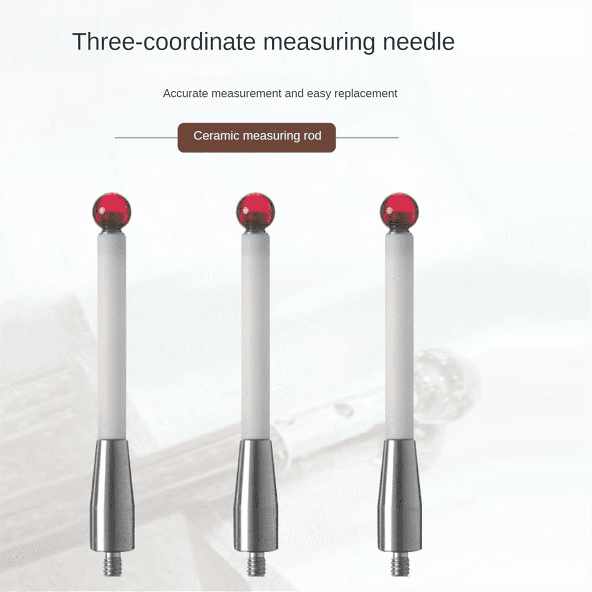 2Pcs CMM Probe Stylus 6mm Ball Tip CMM Contact Probes Ceramic Shafts ...