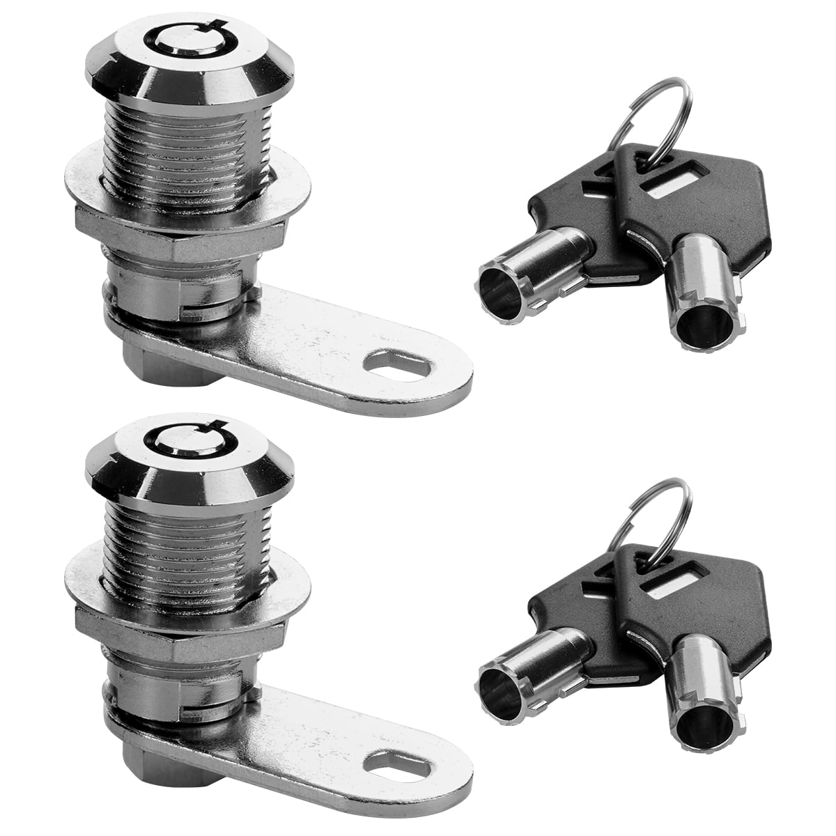 2Pcs Cabinet Cam Lock Set, File Cabinet Replacement Lock with Keys ...