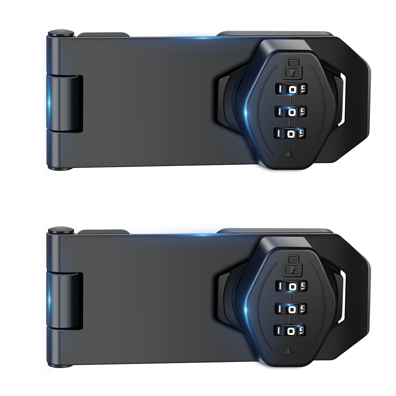 2Pcs-Cabinet Lock Keyless,3-Digit Password Hasp Locks - Cabinet Locks ...