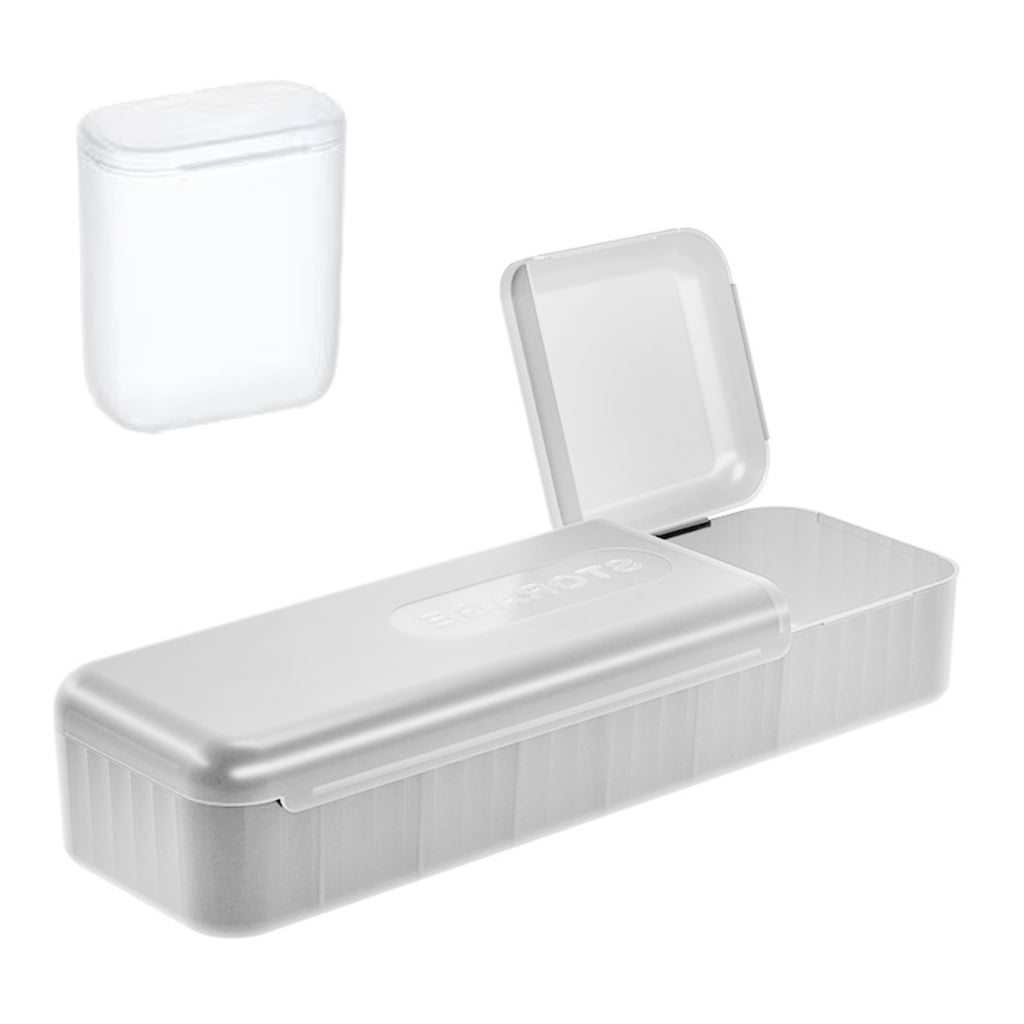 2Pcs Cable Organizer with Lid Plastic Cables Management Box Data Cord ...