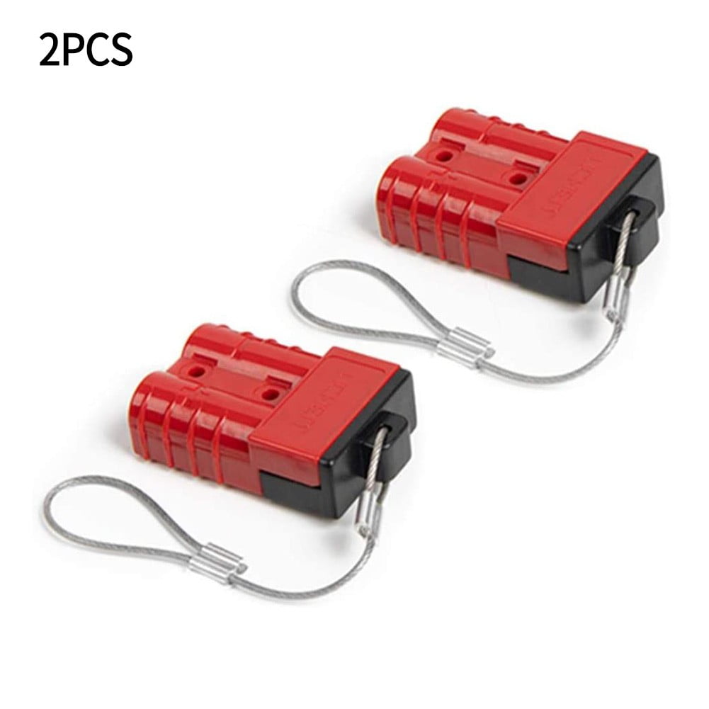 2Pcs Cable Terminal Battery Power Connector +Cover 50Amp 600V Red+Hard ...