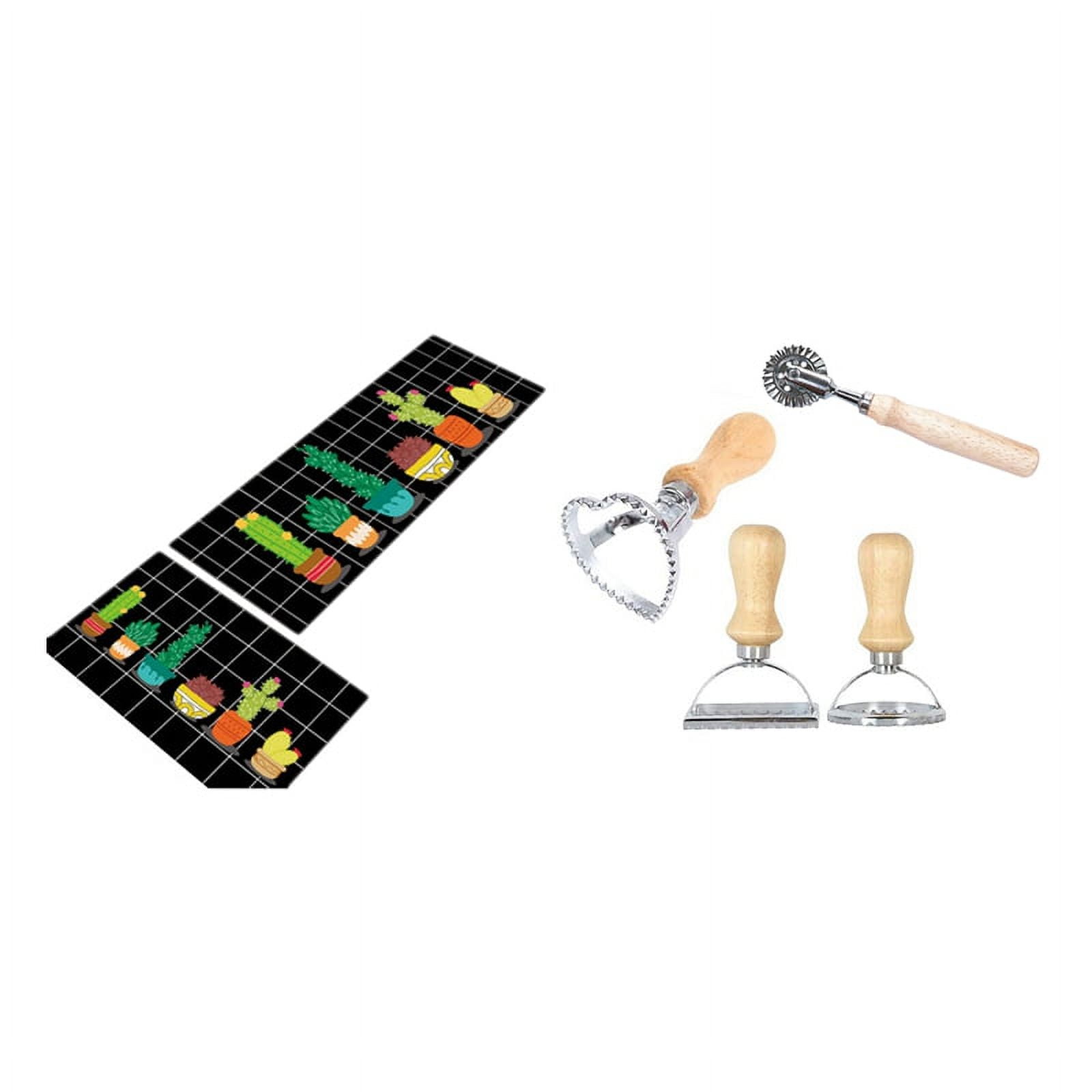 2Pcs Cactus Print Mats Bath Carpet Floor Mat & 1 Set Italian Ravioli ...