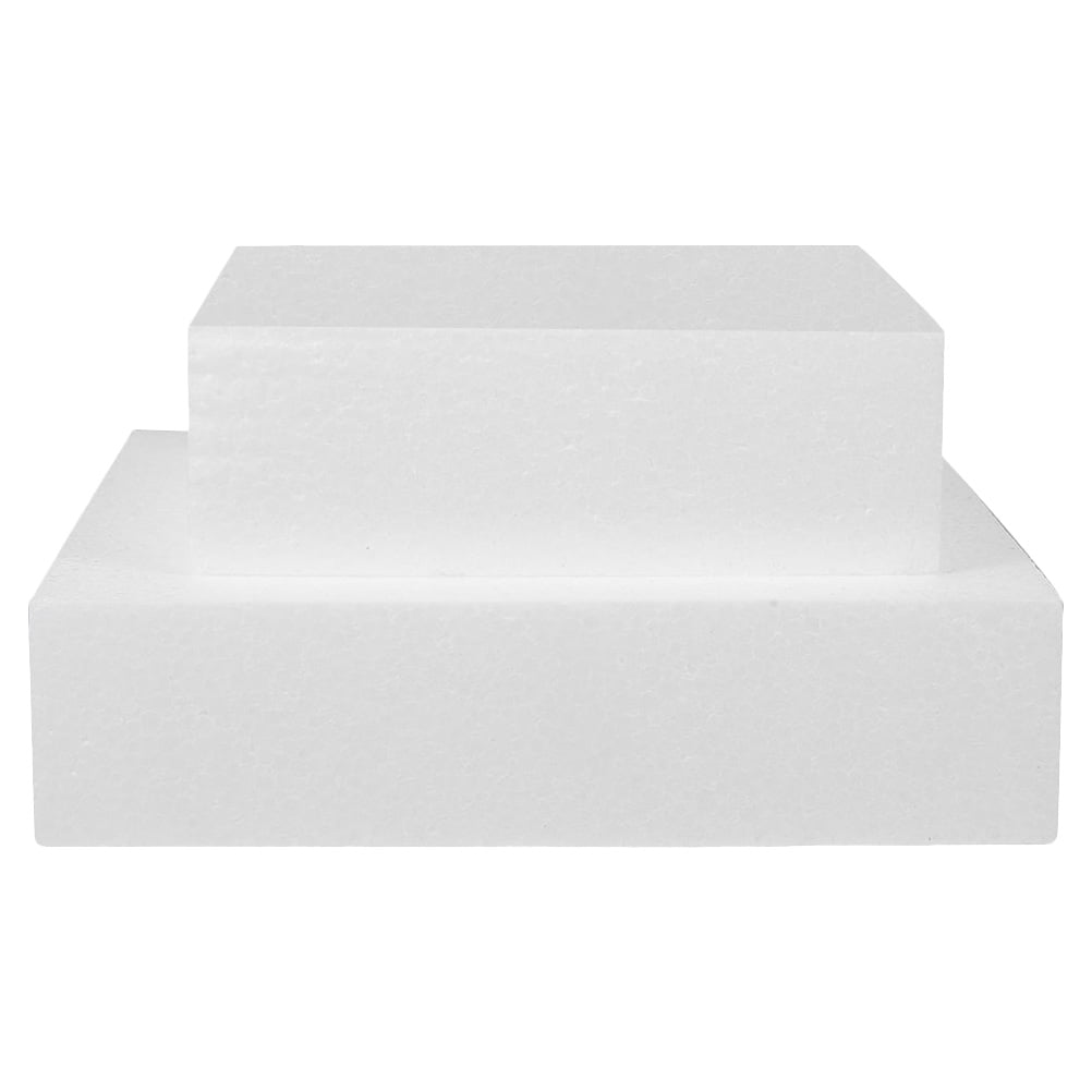 Worgeous Diy Cake Model White Foam 2Pcs 9.8X9.8X2.8In - Walmart.com